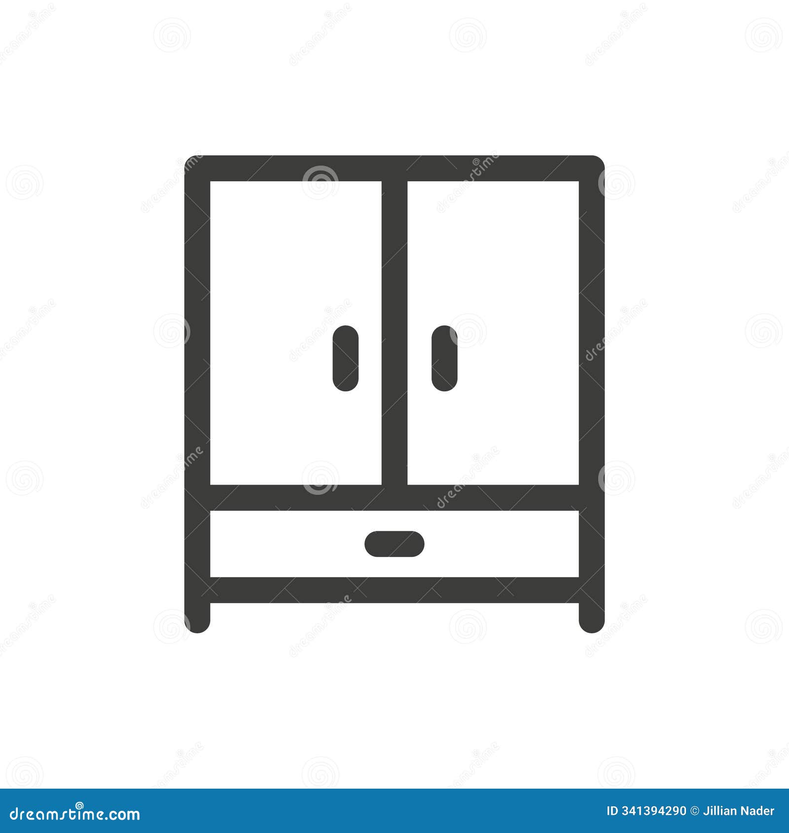 Wardrobe Icon Simple Outline Vector Logo Stock Vector - Illustration of ...