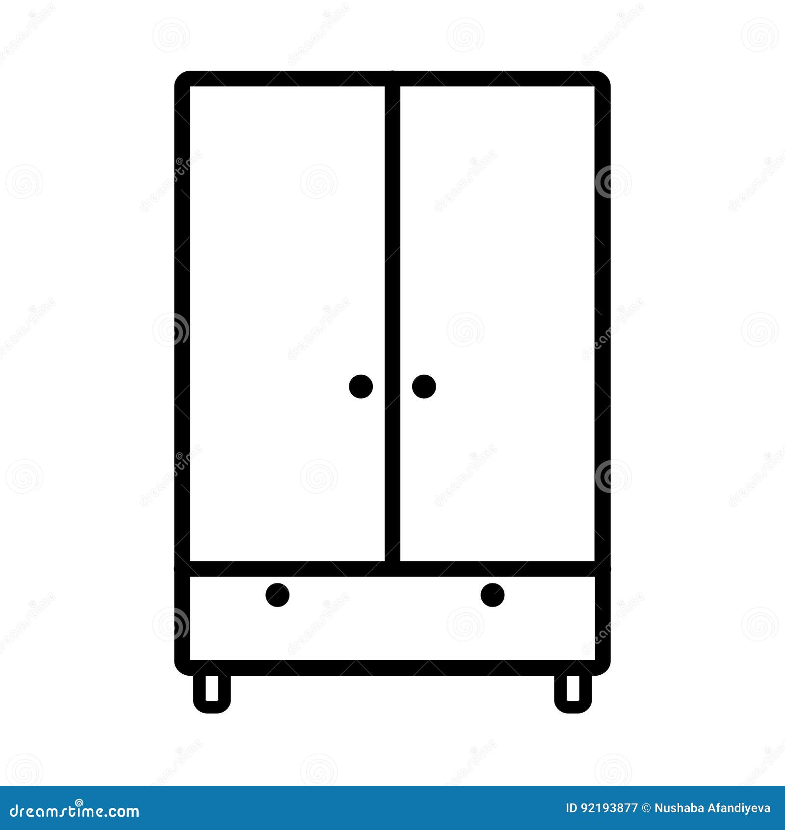 Wardrobe Icon. stock illustration. Illustration of data - 92193877