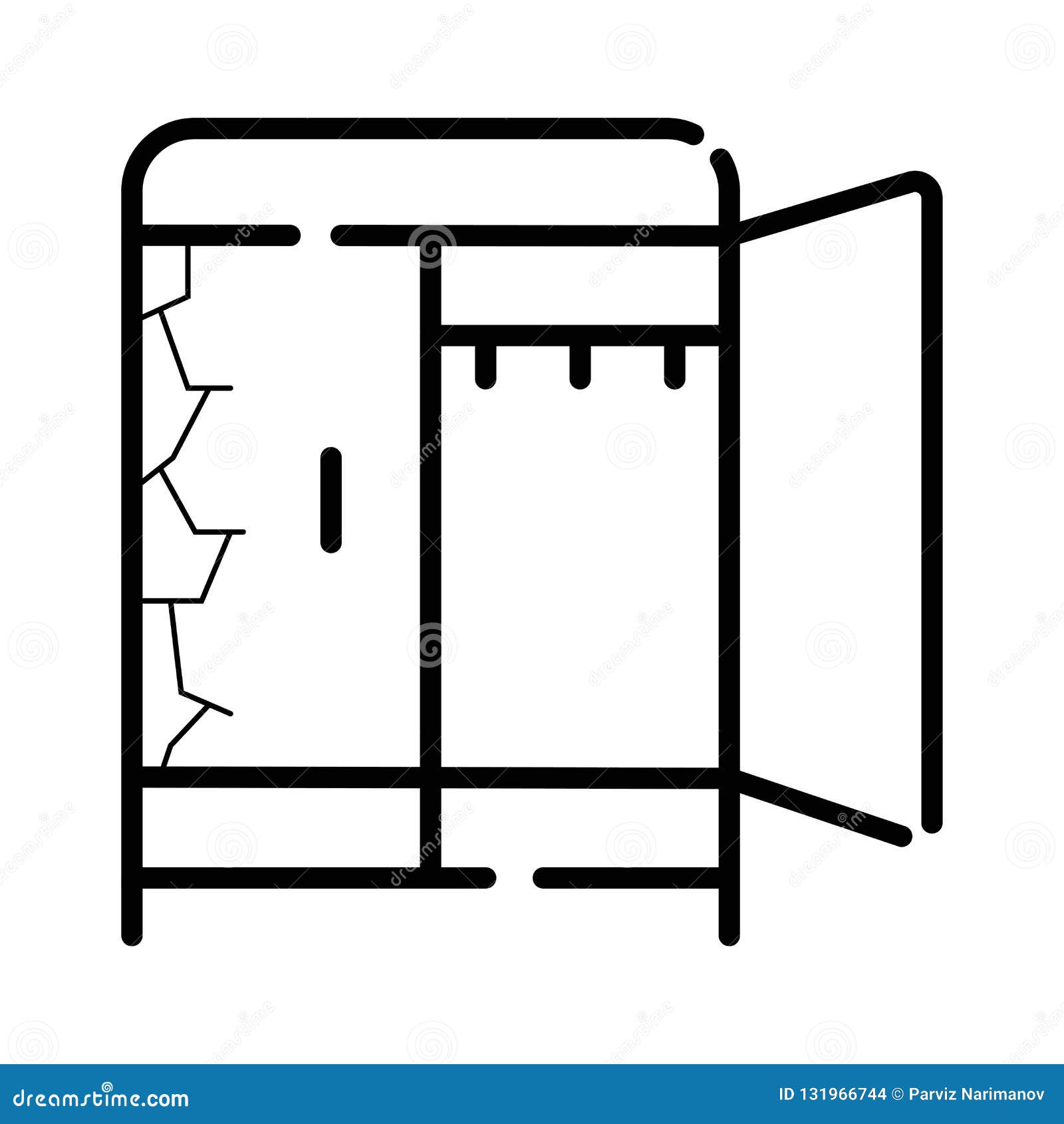 Wardrobe Icon vector stock illustration. Illustration of modem - 131966744