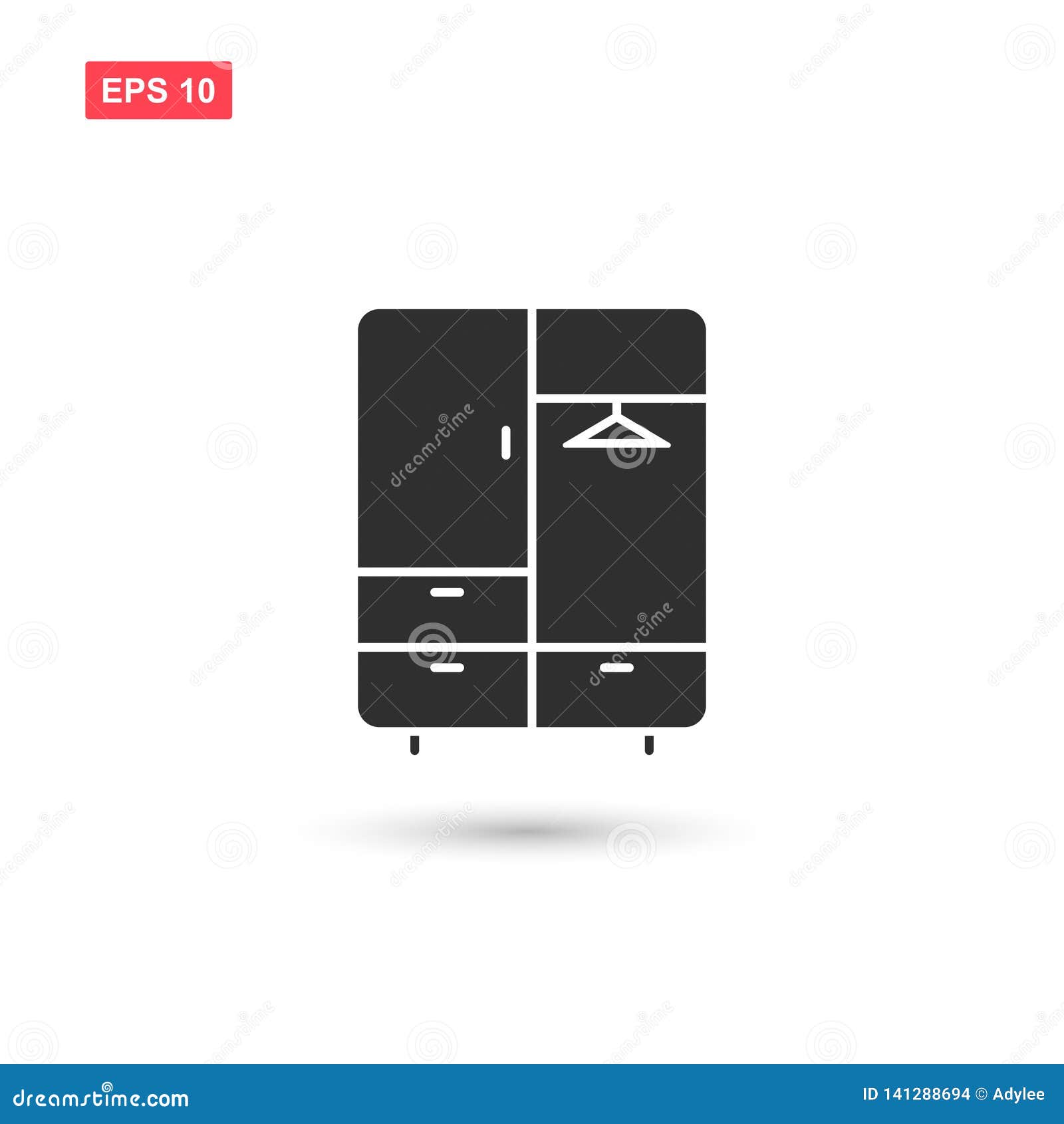 Wardrobe Icon Vector Isolated 6 Stock Vector - Illustration of symbol ...