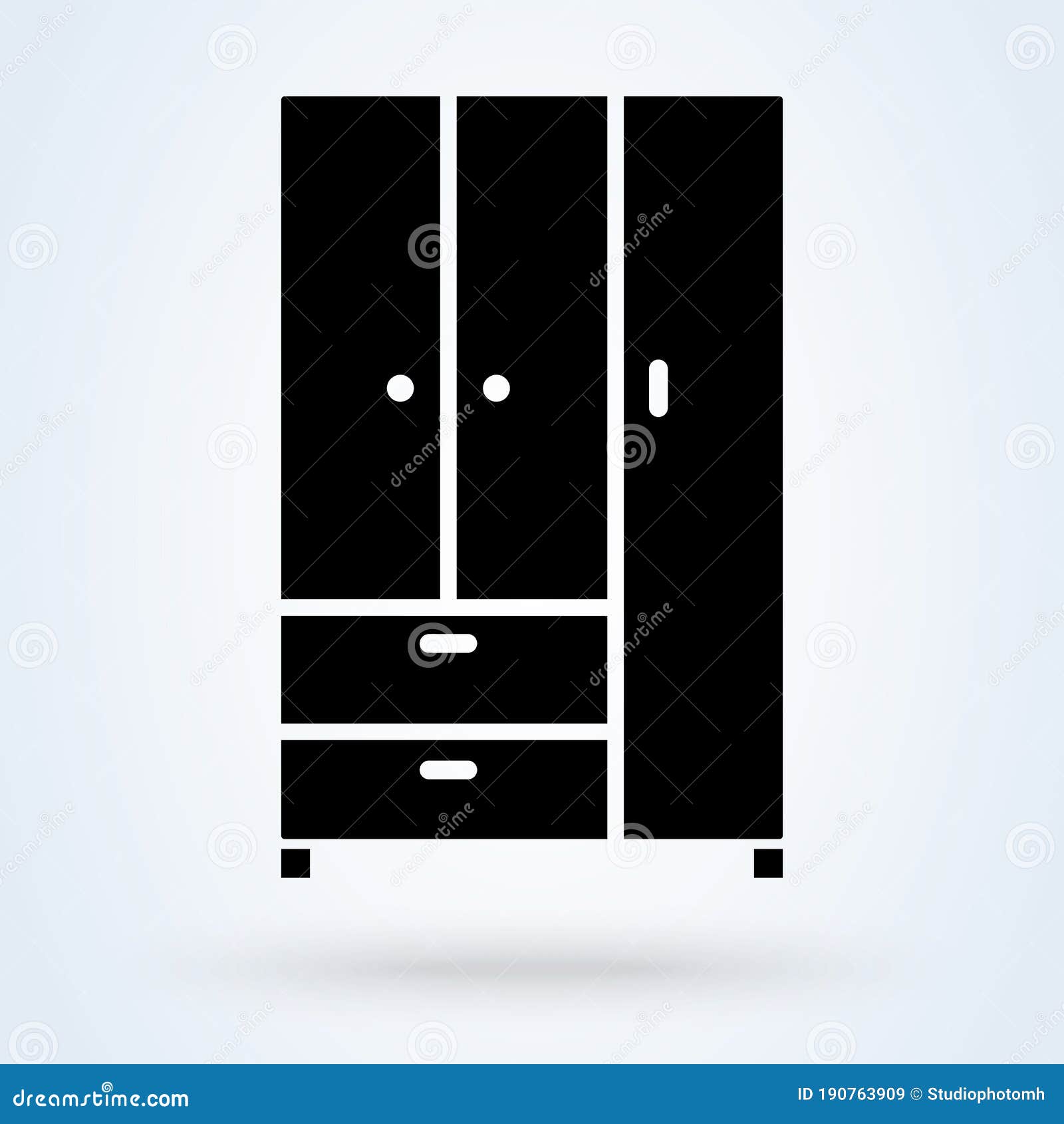 Wardrobe Icon. Vector Simple Modern Design Illustration Stock Vector ...