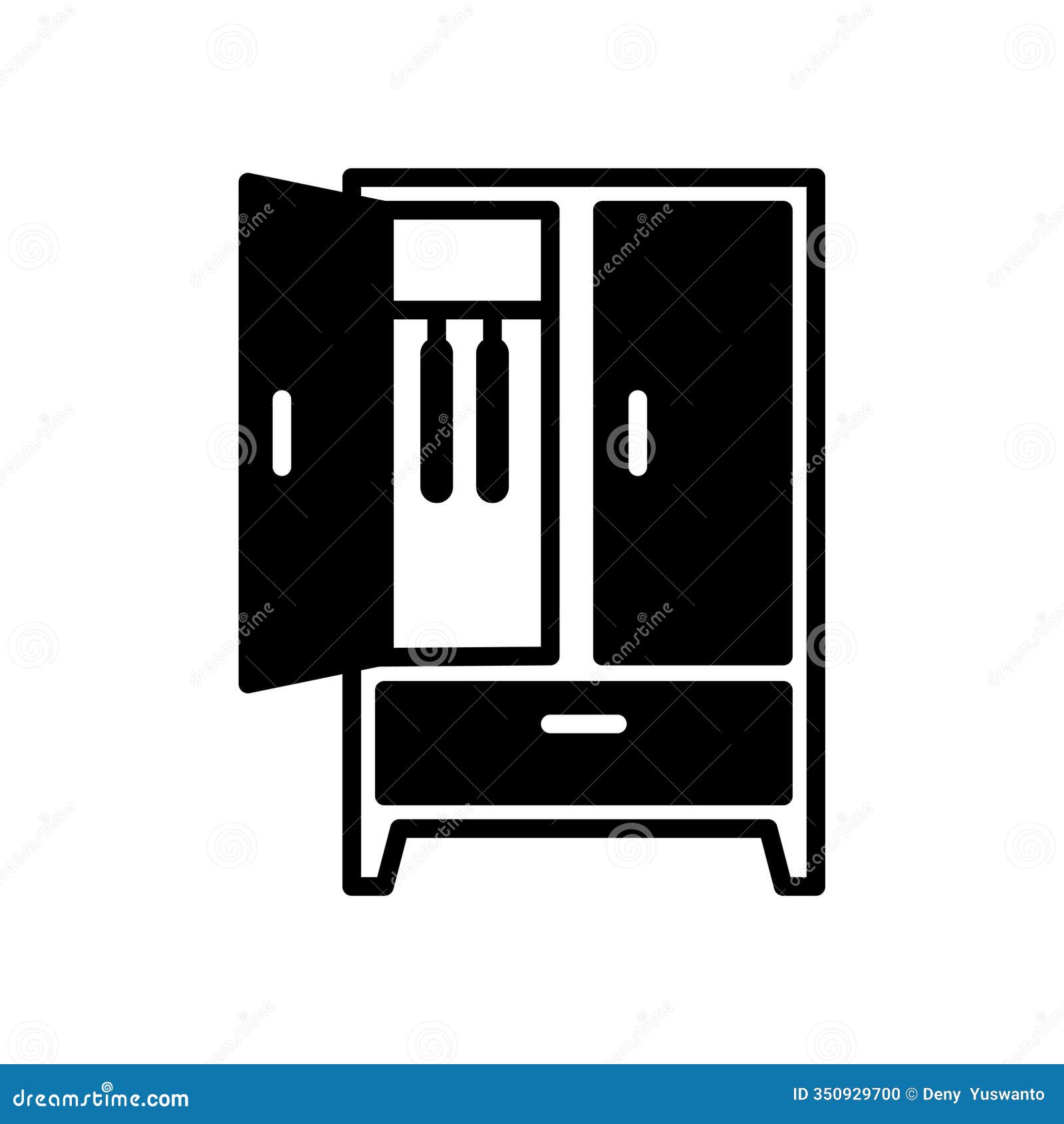 Wardrobe Icon Vector Isolated On White Background, Wardrobe Sign ...