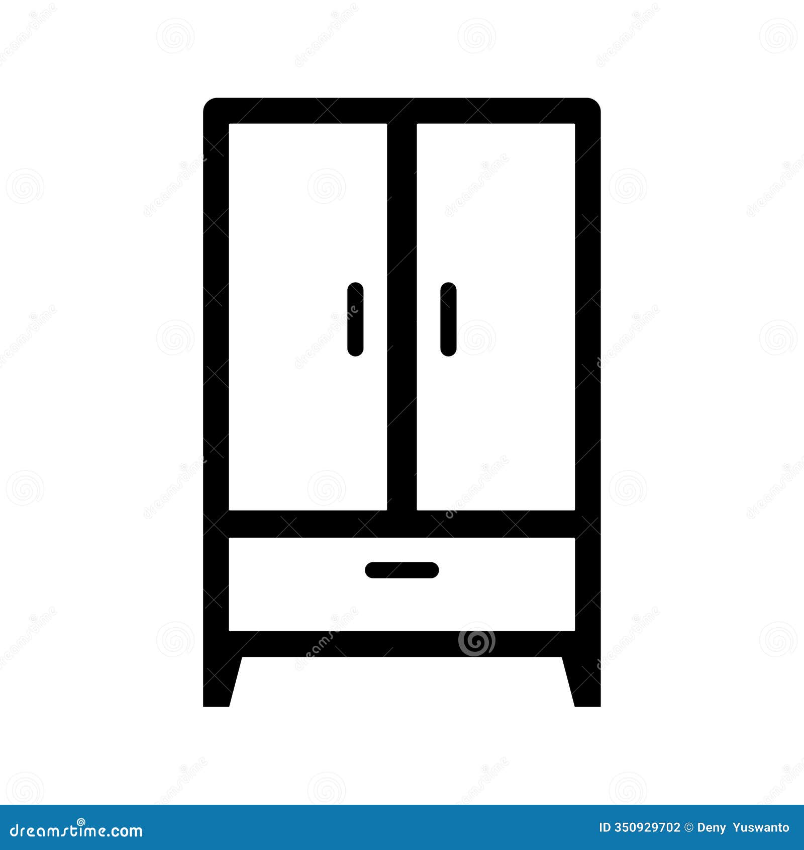 Wardrobe Icon Vector Isolated On White Background, Wardrobe Sign ...