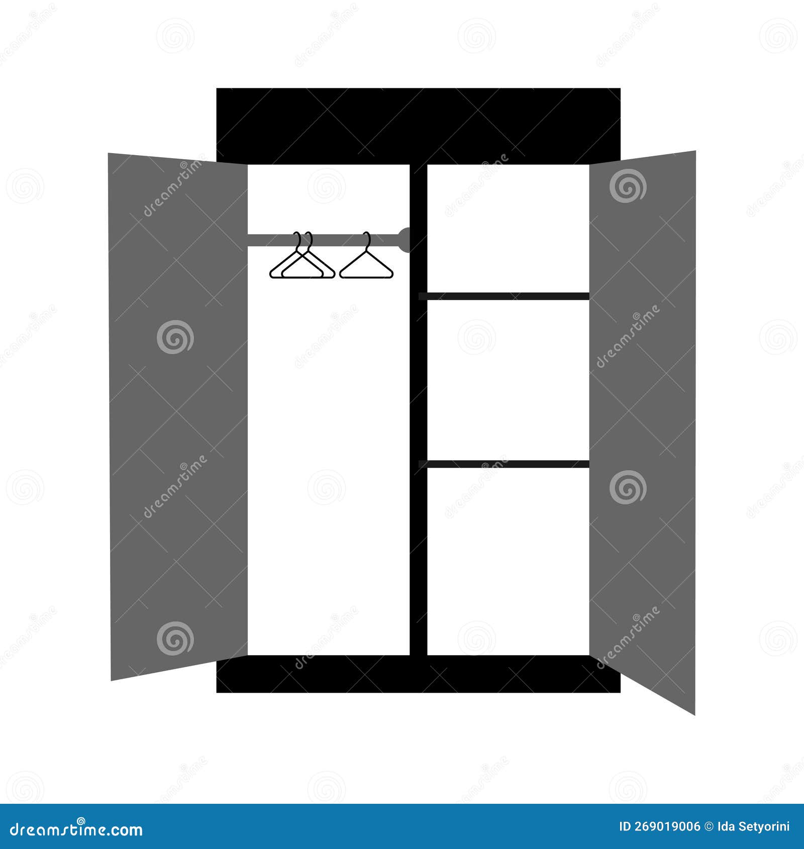 Wardrobe Icon Vector Isolated On White Background, Wardrobe Sign ...