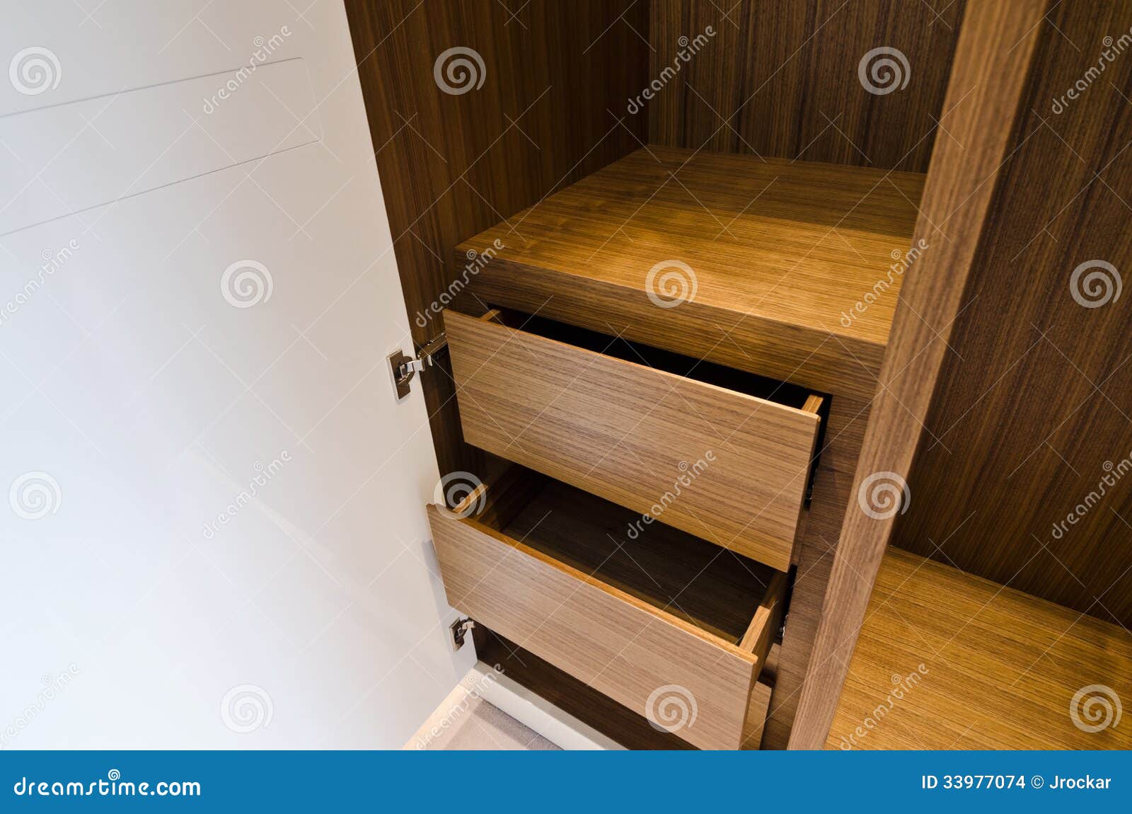 Wardrobe interior stock photo. Image of double, drawer - 33977074
