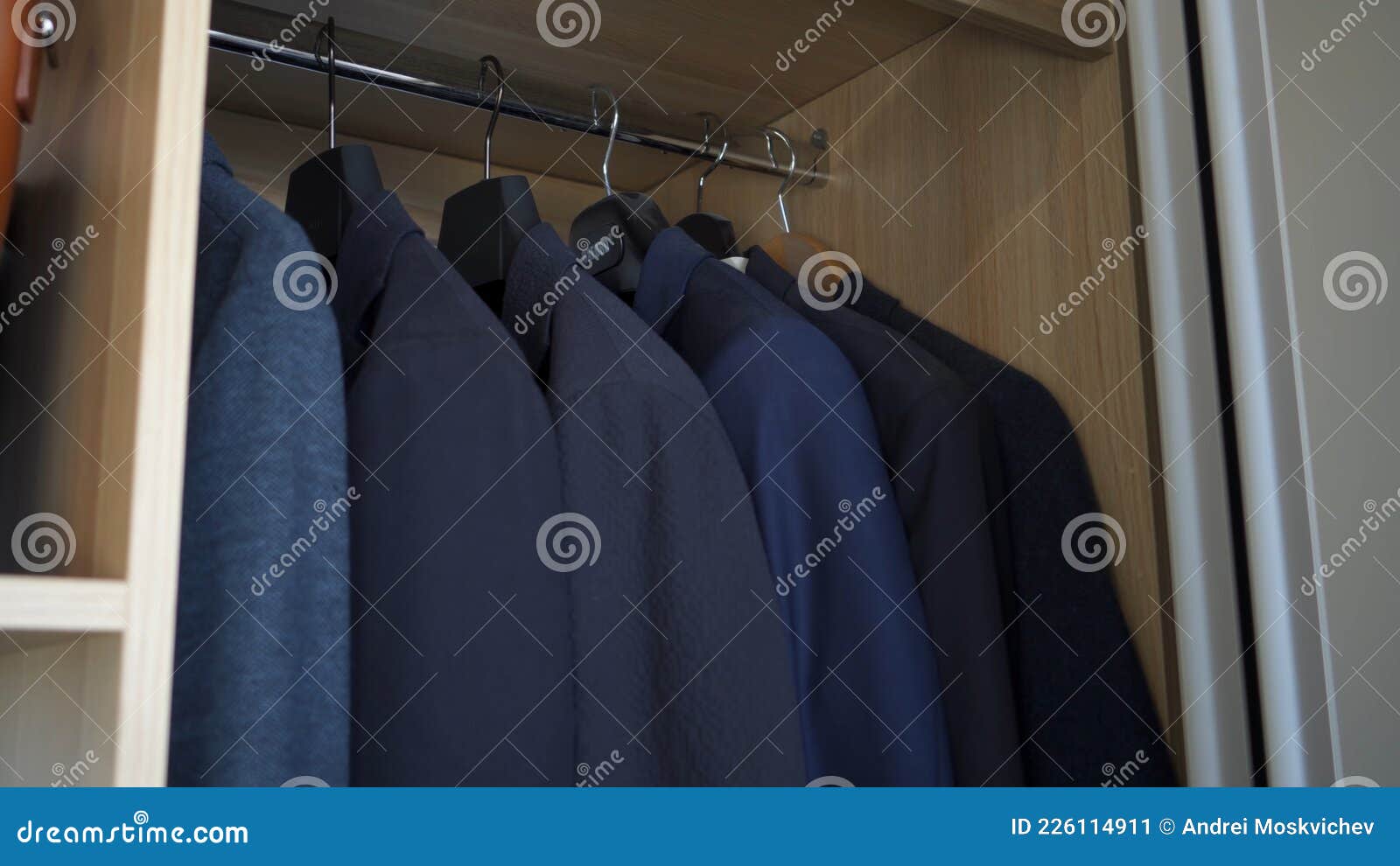 Wardrobe jackets stock image. Image of closet, brand - 226114911