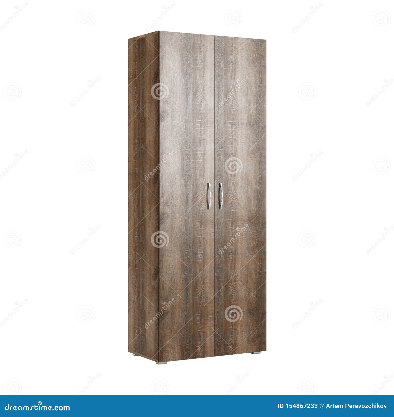 Wardrobe Isolated on White Background. Stock Illustration ...