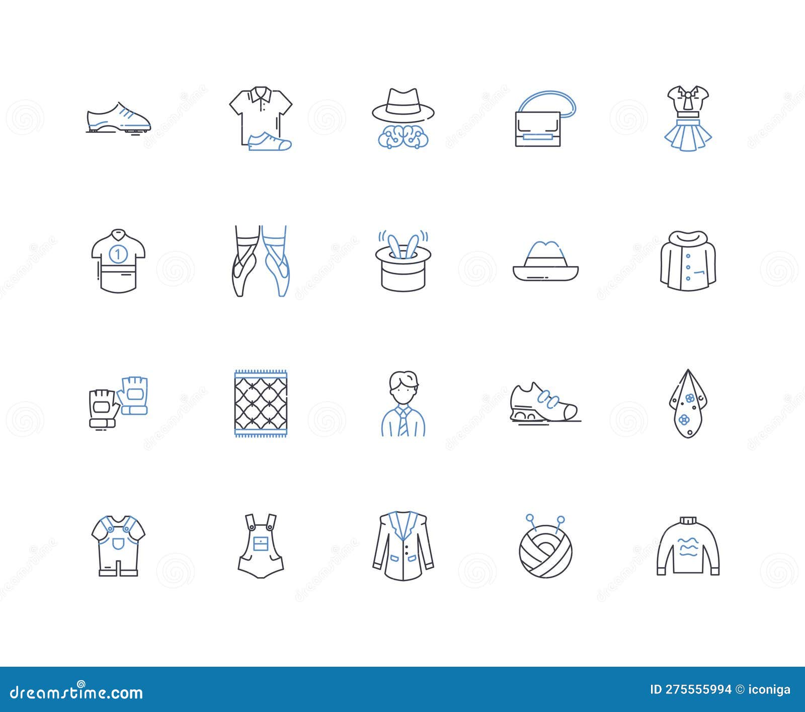 Wardrobe Line Icons Collection Fashion Storage Closet Organization