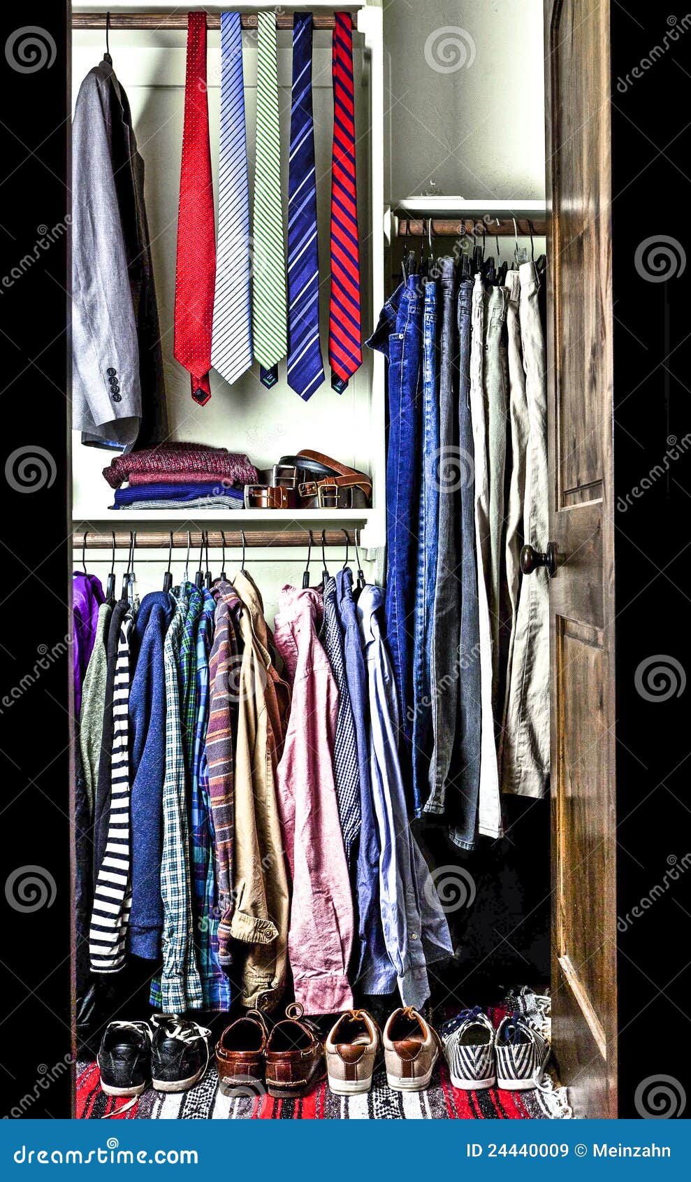 Wardrobe of a man stock image. Image of retail, home - 24440009