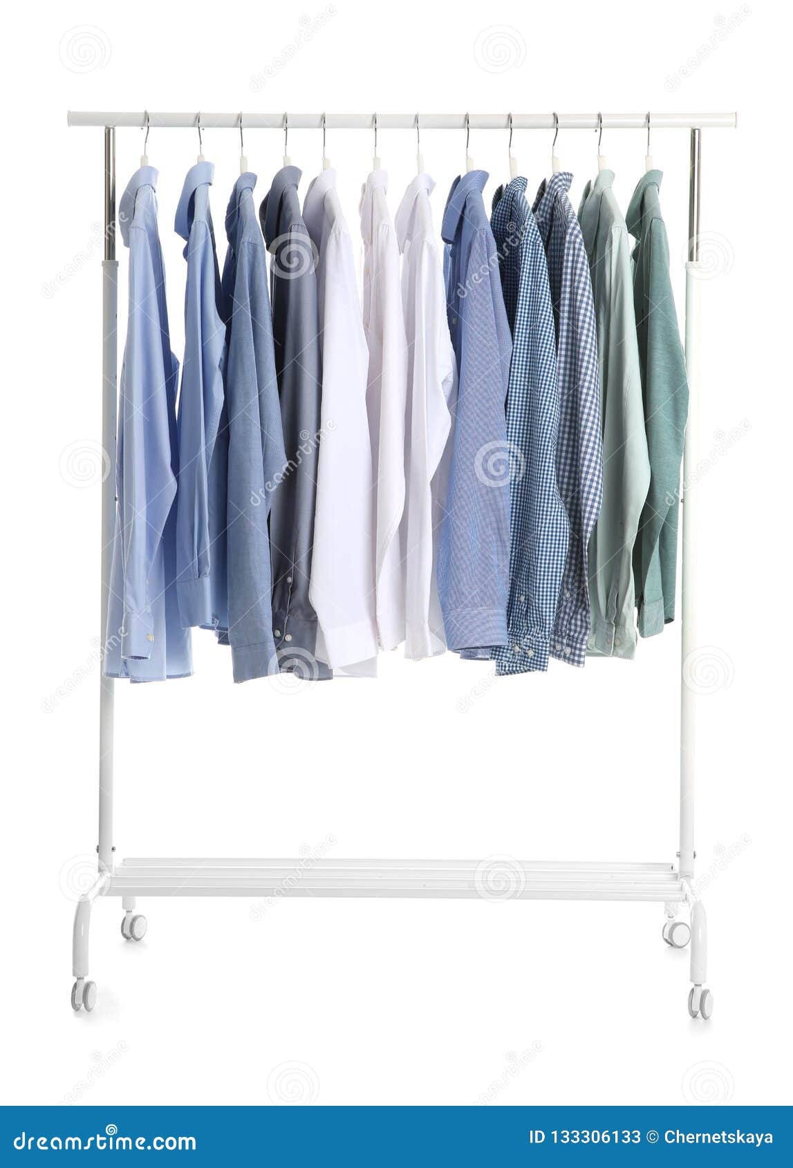 Wardrobe Rack with Men Clothes Stock Image - Image of look, apparel ...