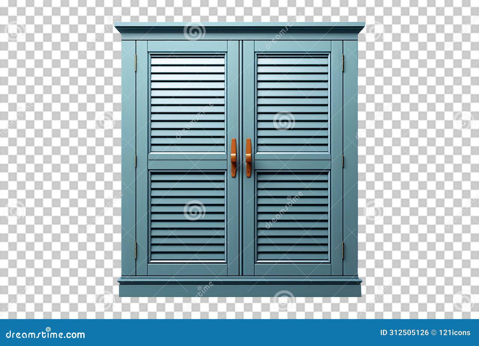 Wardrobe Shutter on Transparent Background Stock Photo - Illustration ...