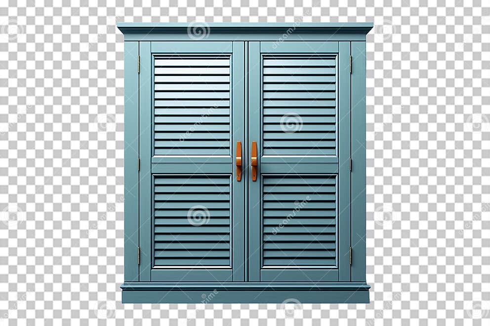 Wardrobe Shutter on Transparent Background Stock Photo - Illustration ...
