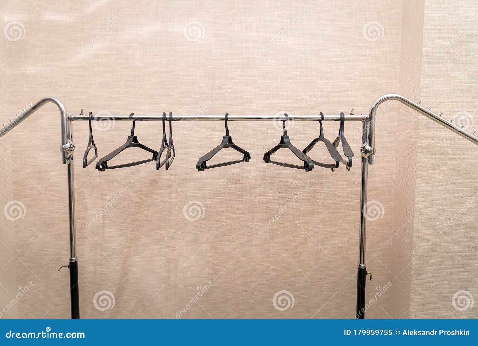 Wardrobe Stand with Hangers Stock Image - Image of rack, domestic ...
