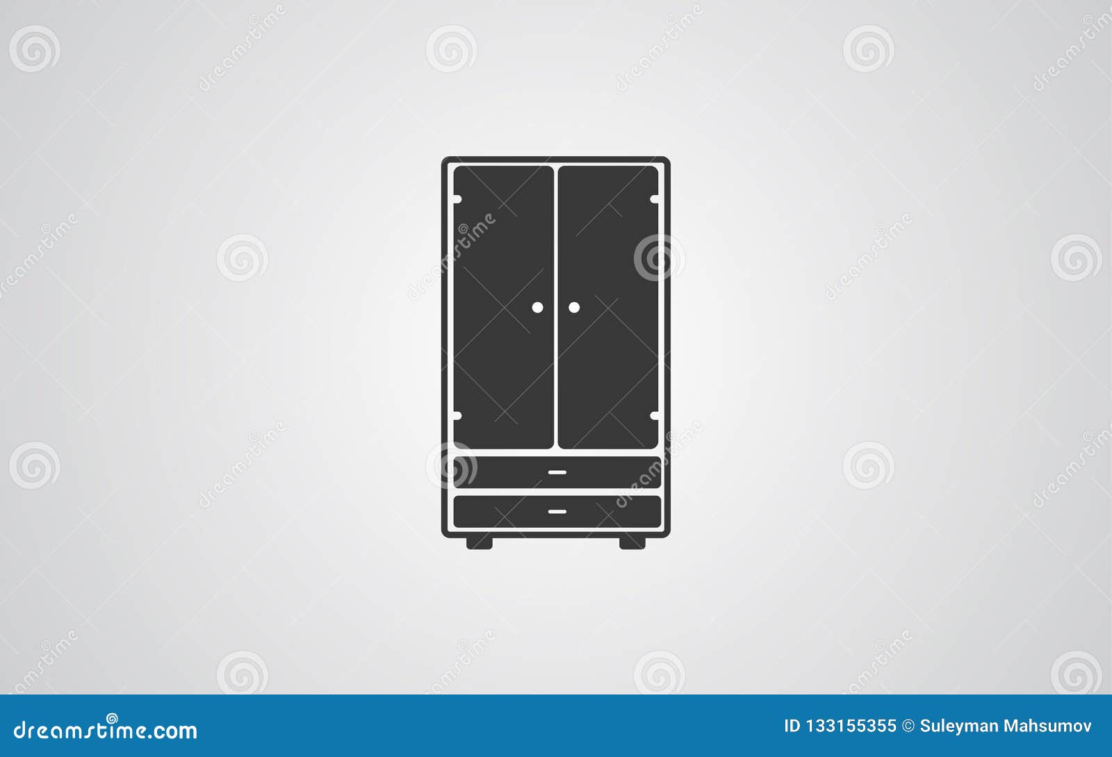 Wardrobe Vector Icon Sign Symbol Stock Vector - Illustration of icon ...