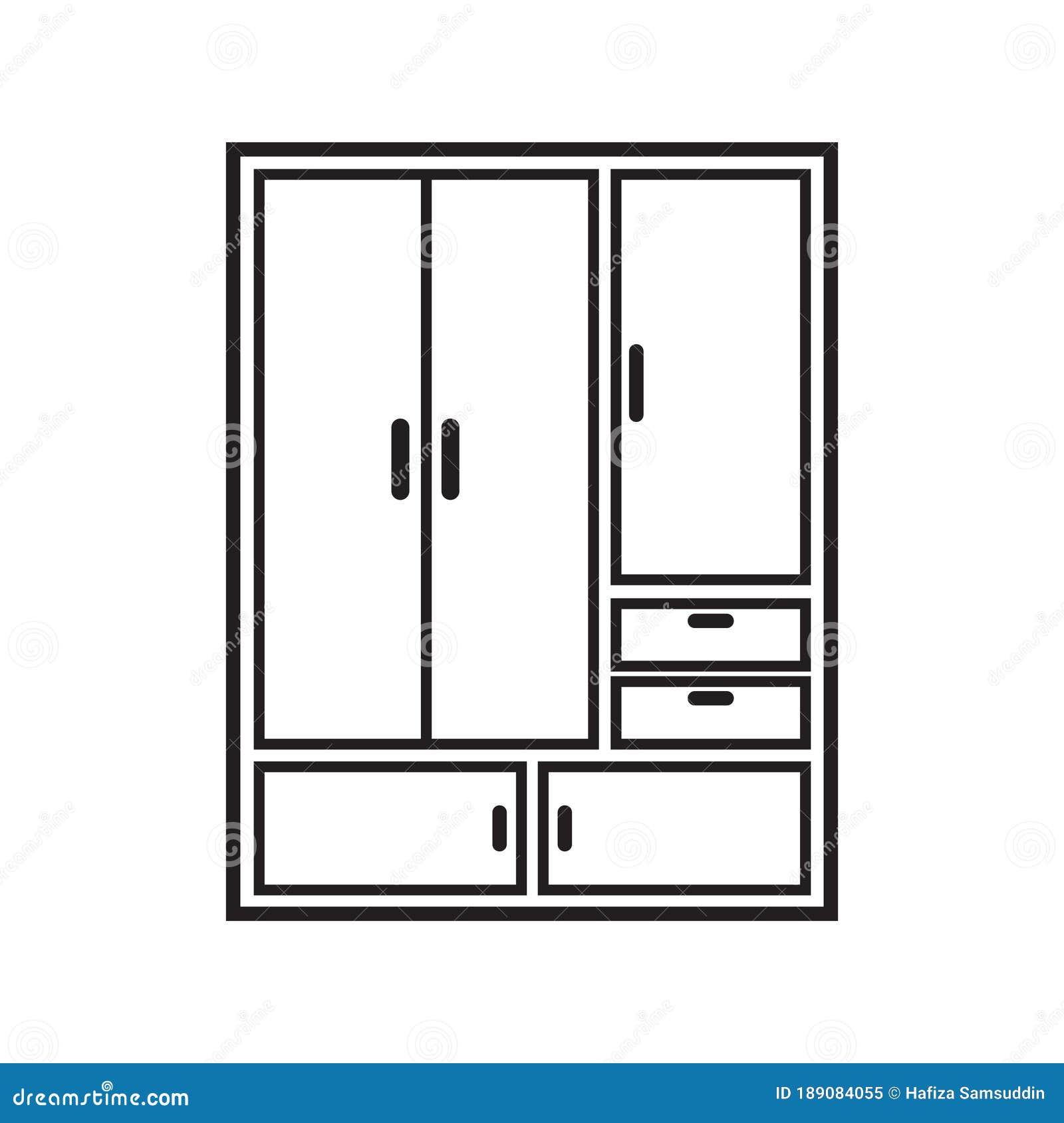 Wardrobe. Vector Illustration Decorative Design Stock Vector ...