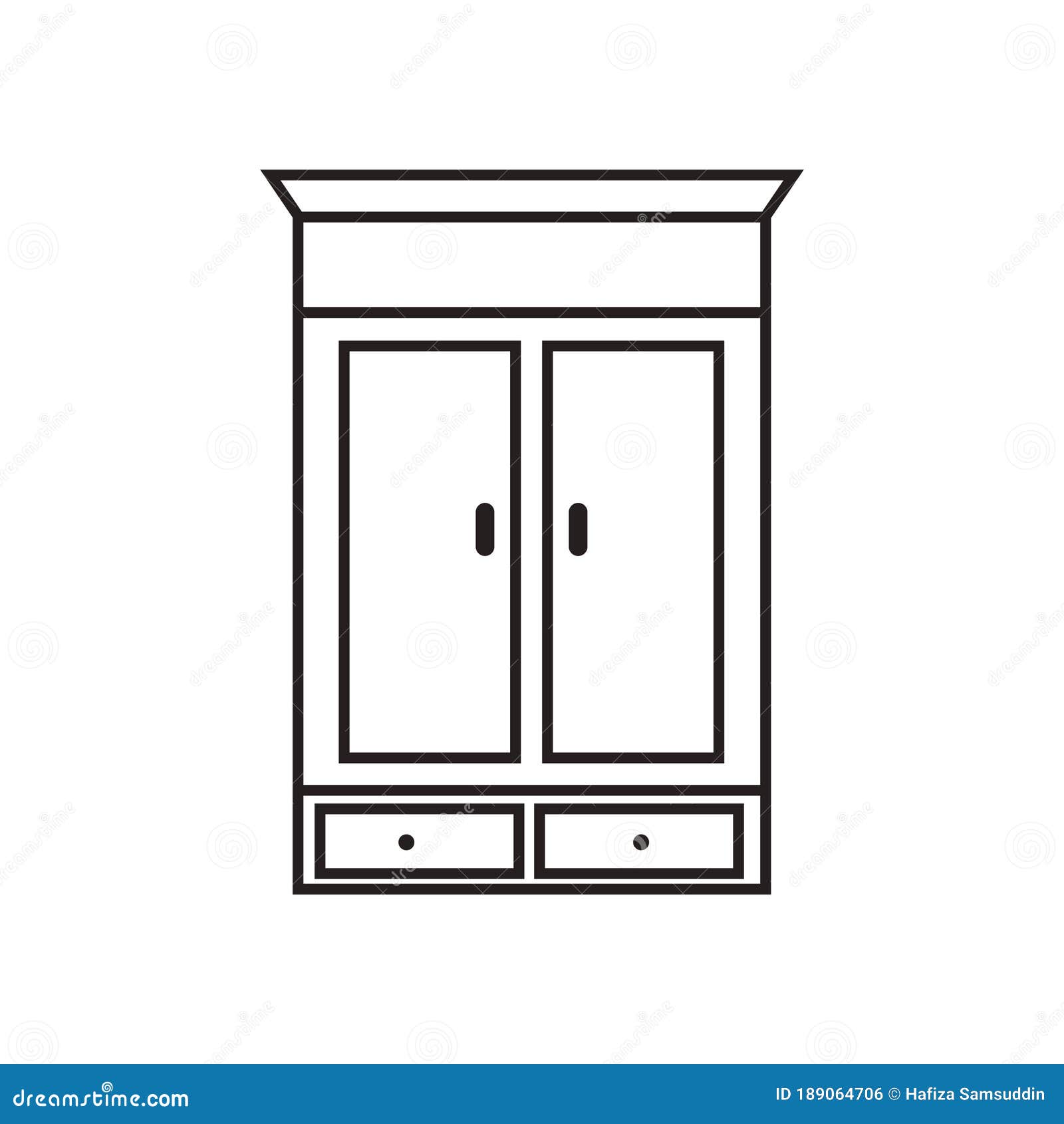 Wardrobe. Vector Illustration Decorative Design Stock Vector ...