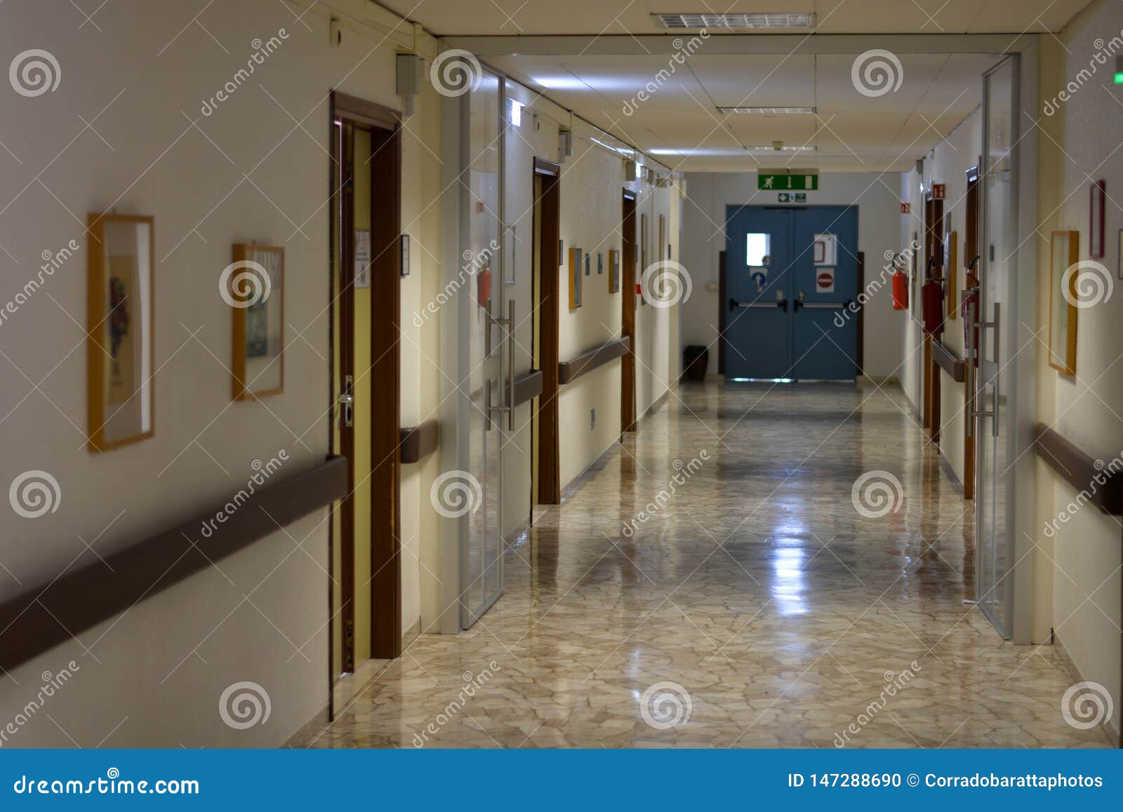 Doctors Consult Each Other in the Corridor Stock Photo - Image of ...