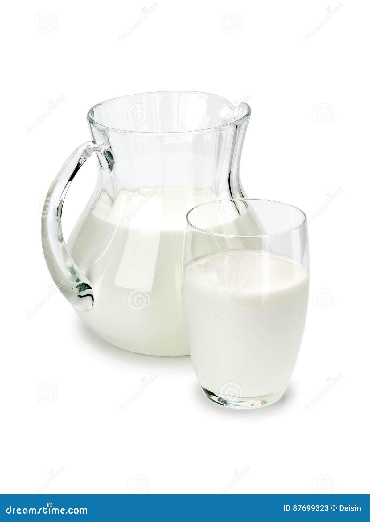 Ware from the Glass, Filled with Milk Stock Image - Image of natural ...