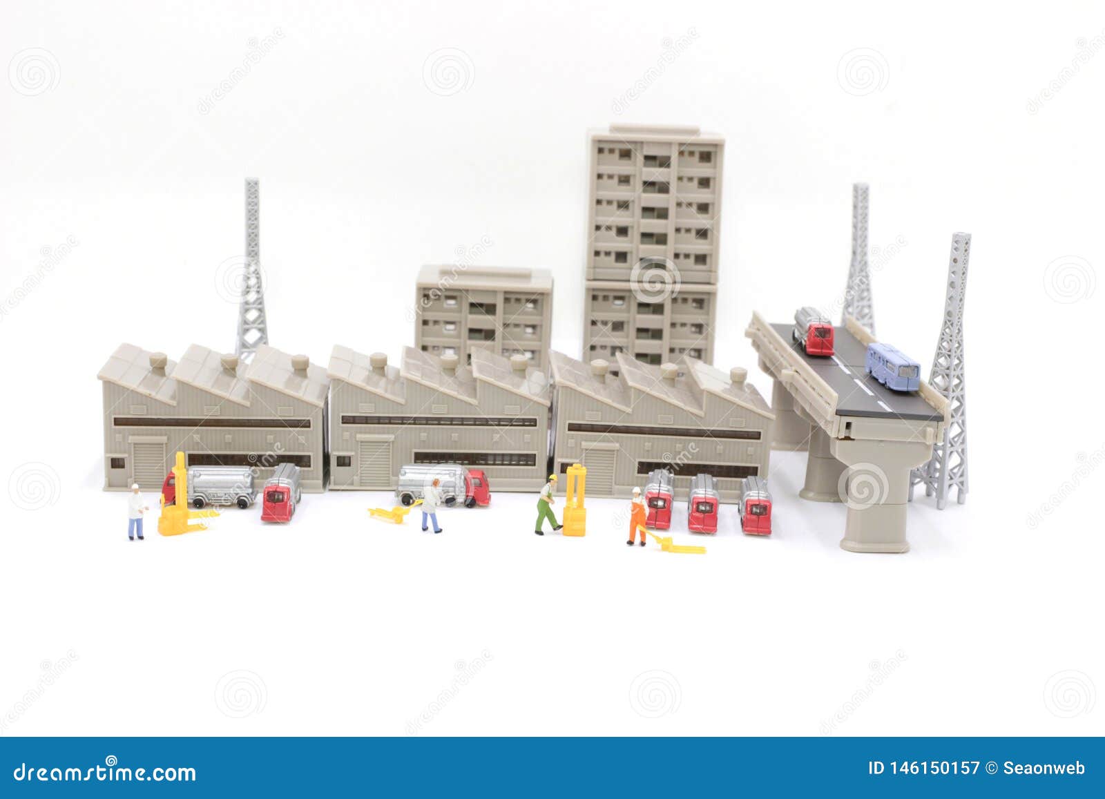 Ware House Interior with Workers Arranging Goods Stock Image - Image of ...