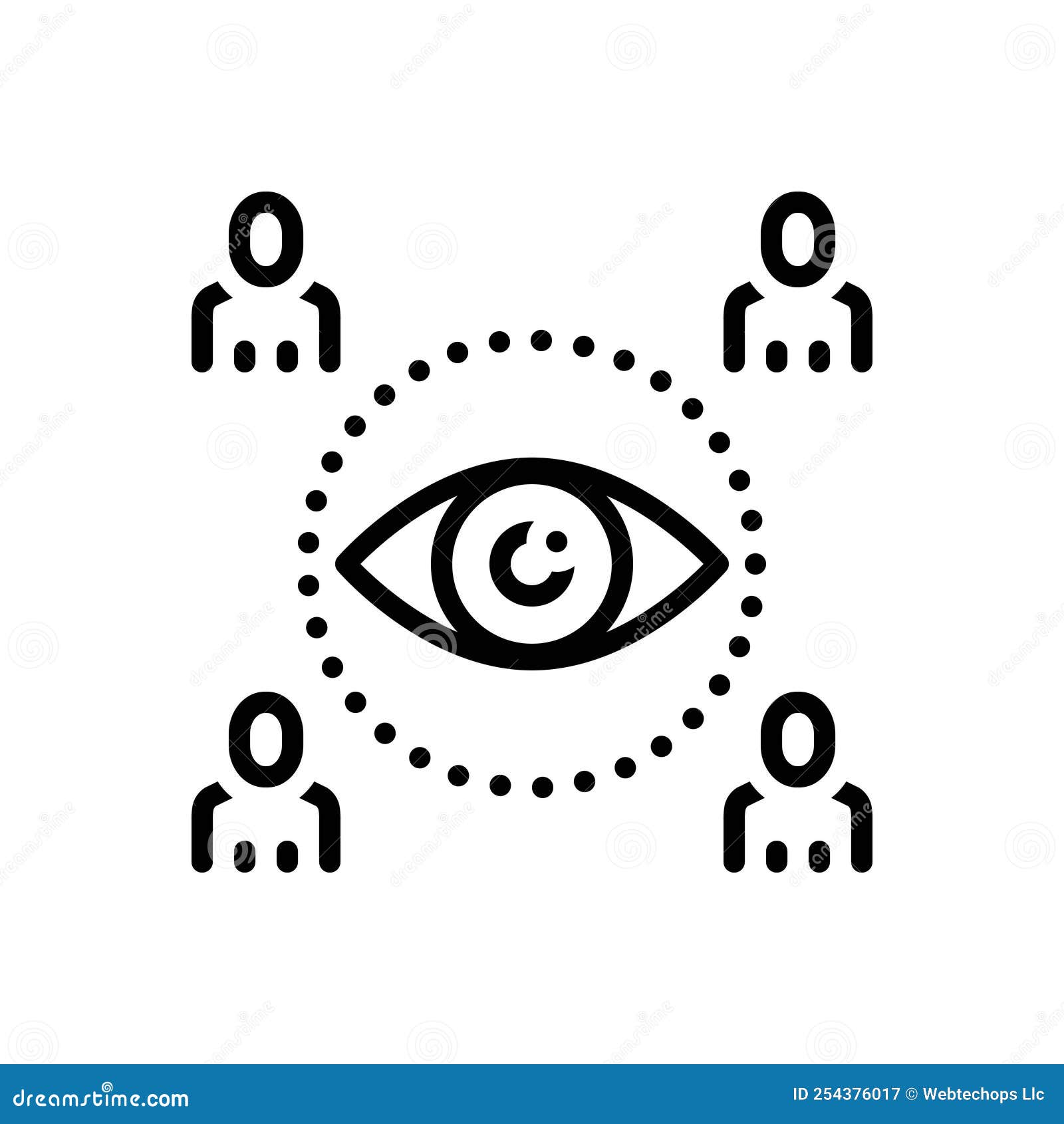 Black Line Icon for Ware, Vigilant and Watchful Stock Illustration ...