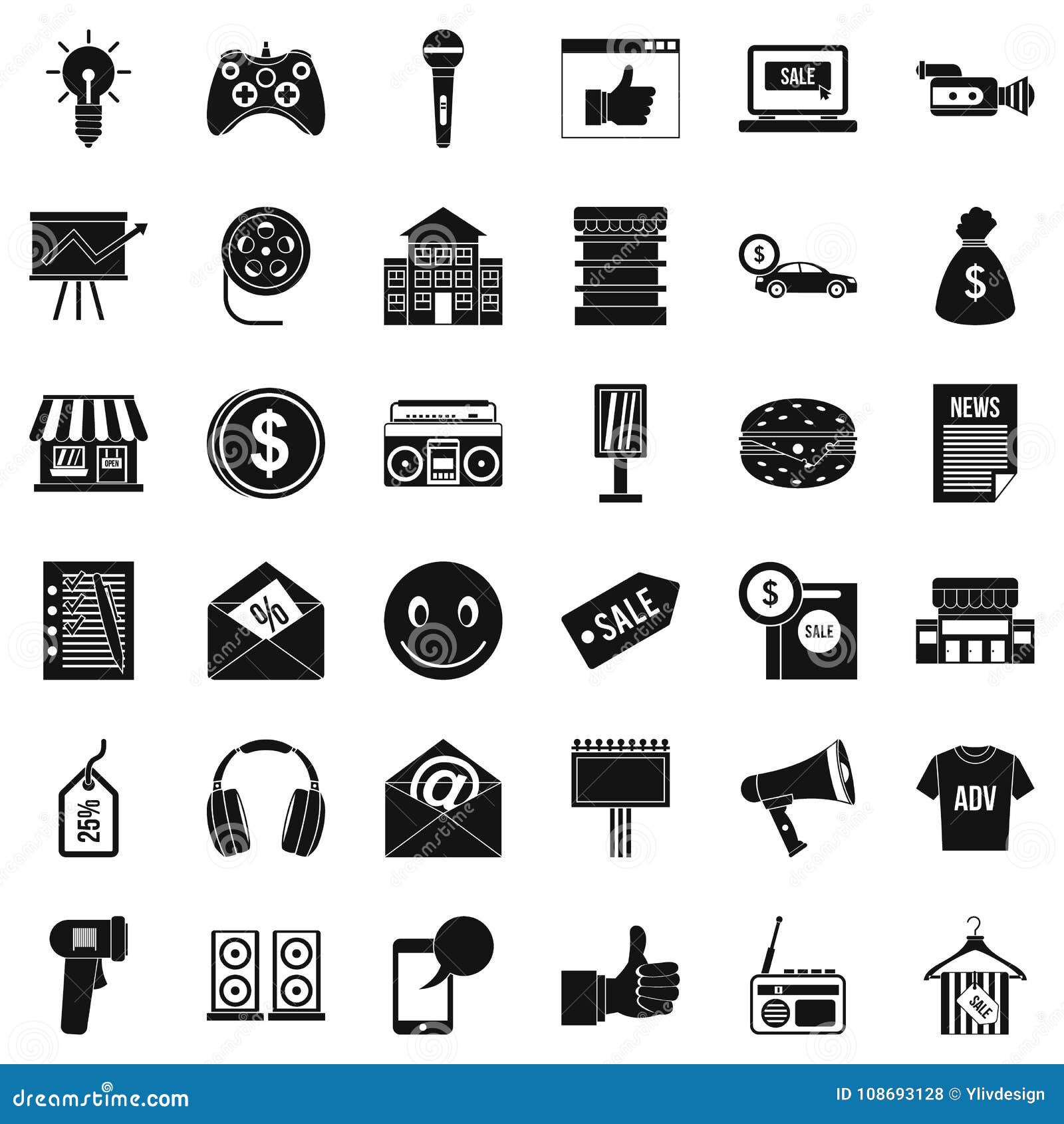 Ware Icons Set, Simple Style Stock Vector - Illustration of clearance ...
