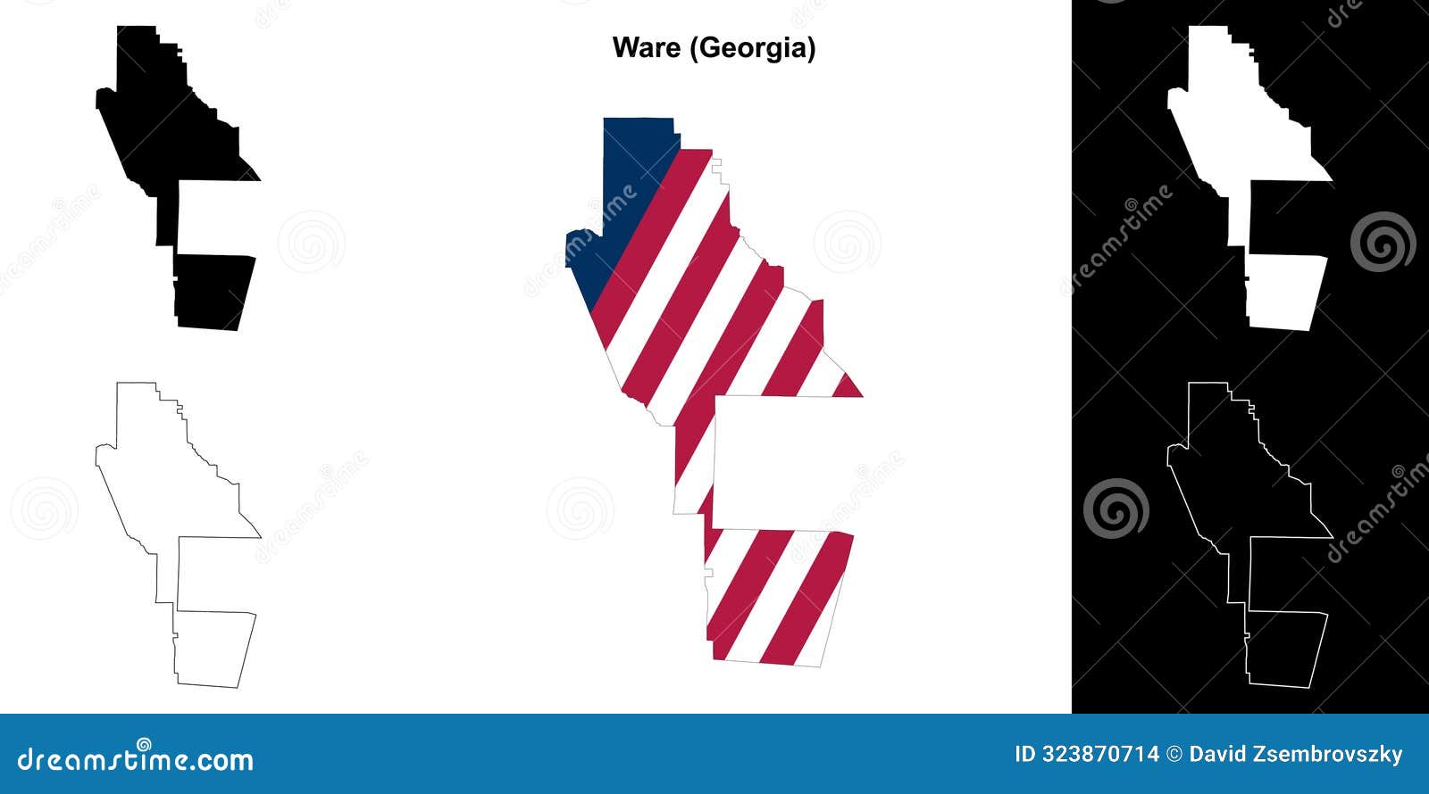 Ware Outline Map Vector Illustration | CartoonDealer.com #357335272