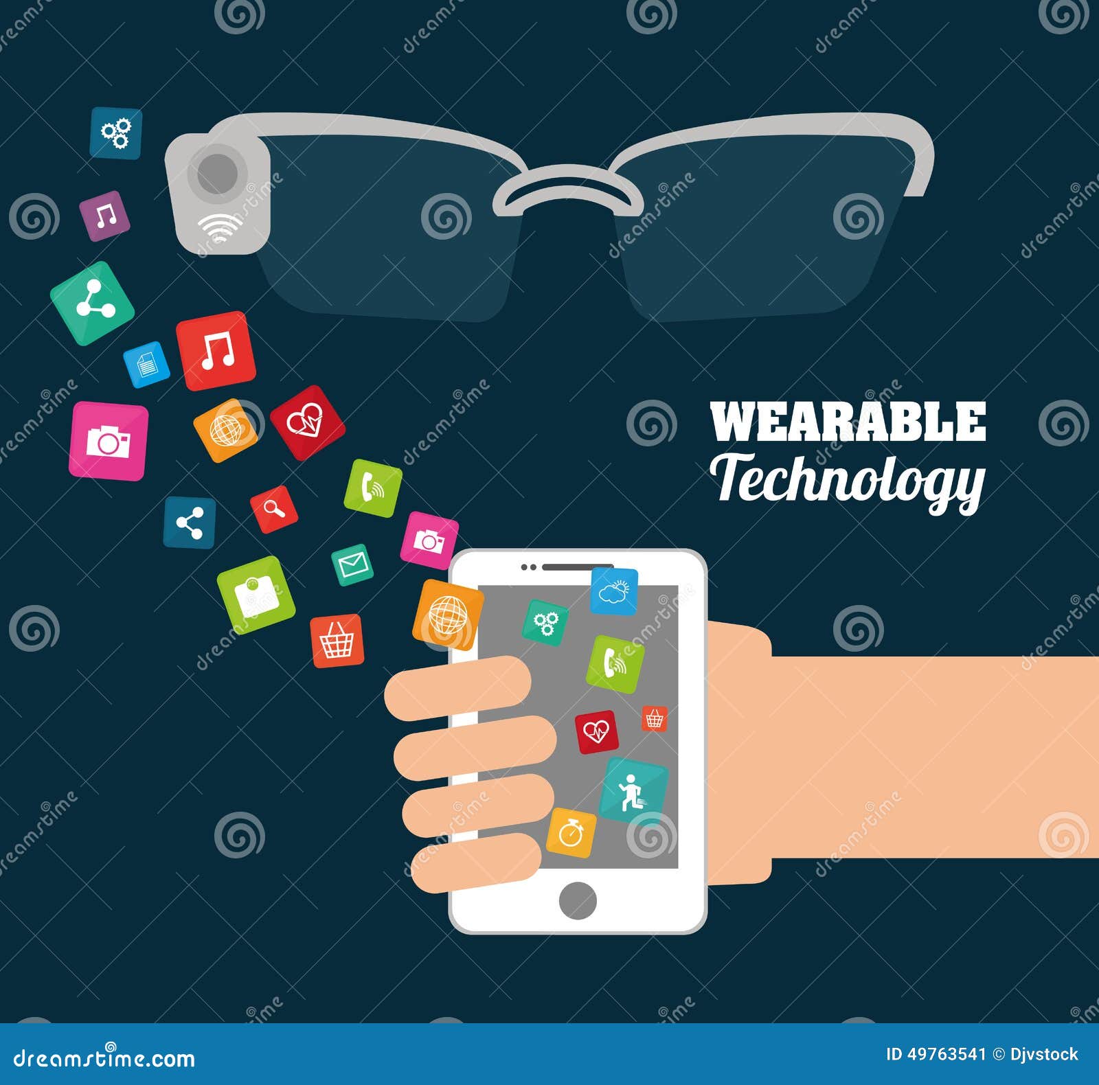 Wareable technology stock illustration. Illustration of stylish - 49763541