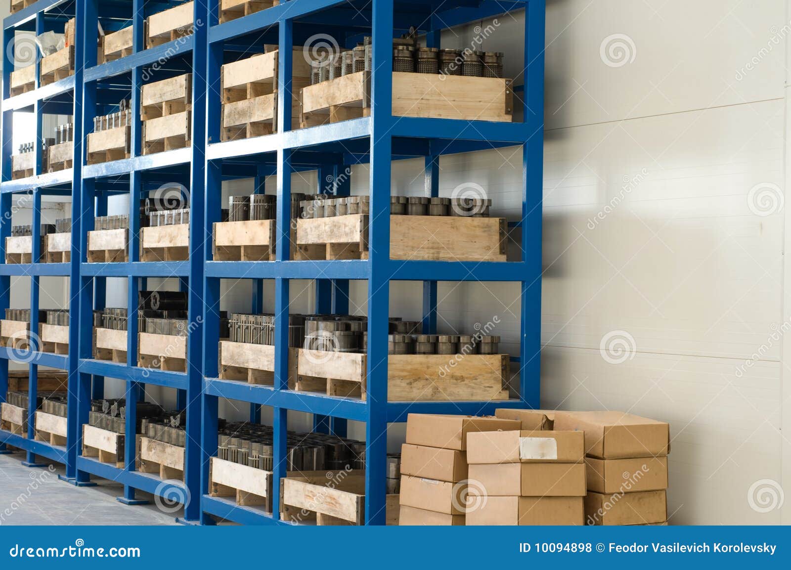 Warehouse. stock photo. Image of rack, factory, tools - 10094898