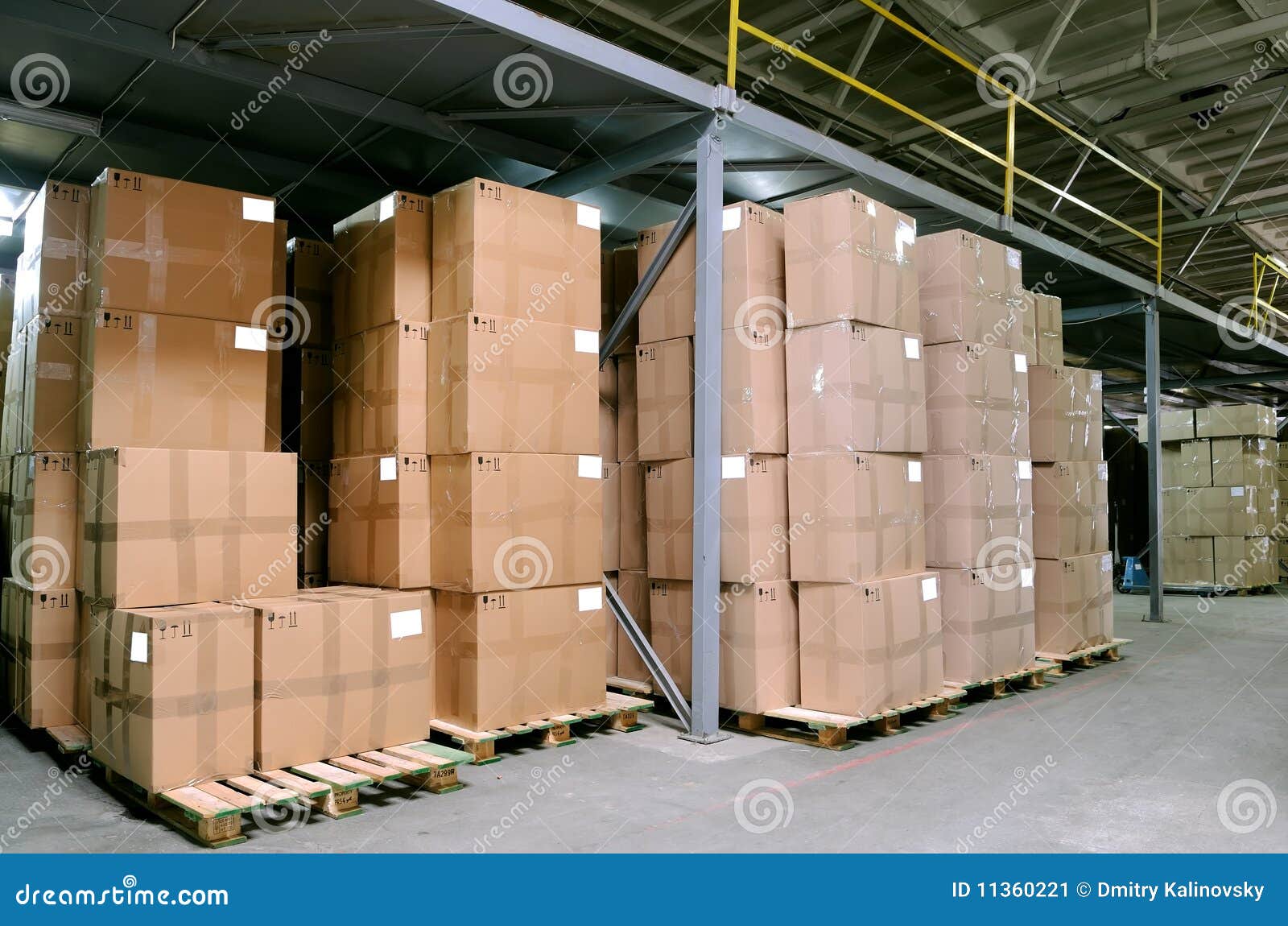 Warehouse stock image. Image of room, construction, package - 11360221