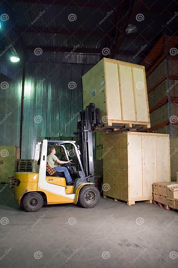 Warehouse. stock image. Image of operator, rigging, industrial - 1537843