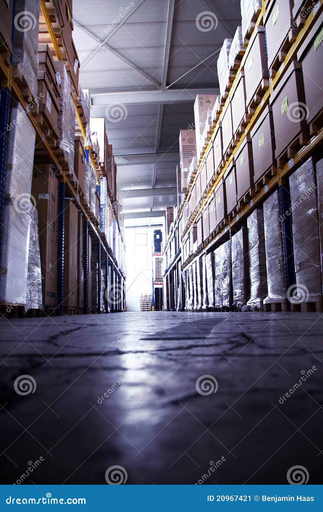 Warehouse stock image. Image of business, cargo, palette - 20967421