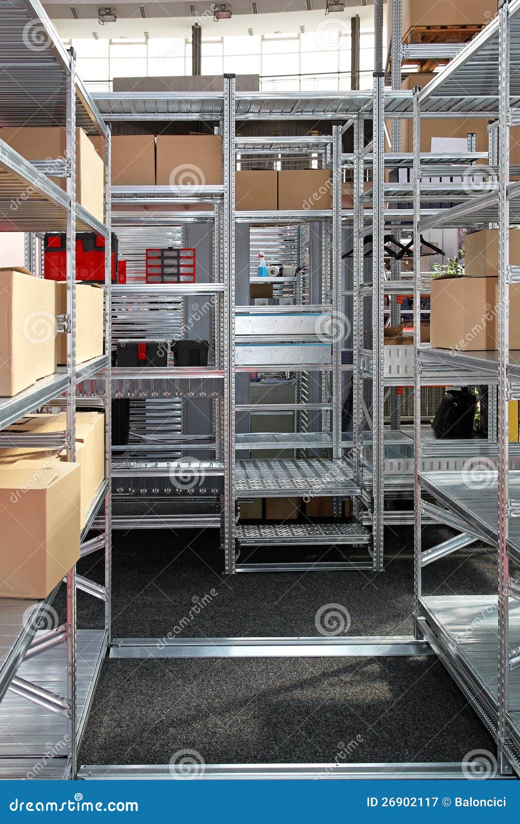Warehouse stock image. Image of rack, warehouse, shelves - 26902117