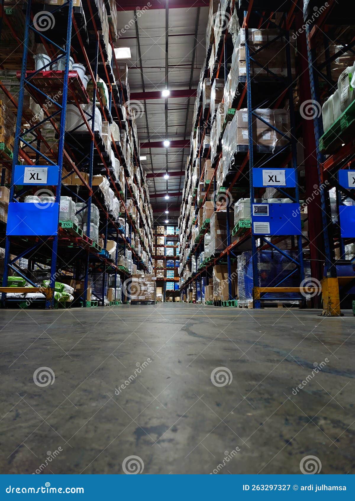 Warehouse, apile of goods stock image. Image of warehouse - 263297327