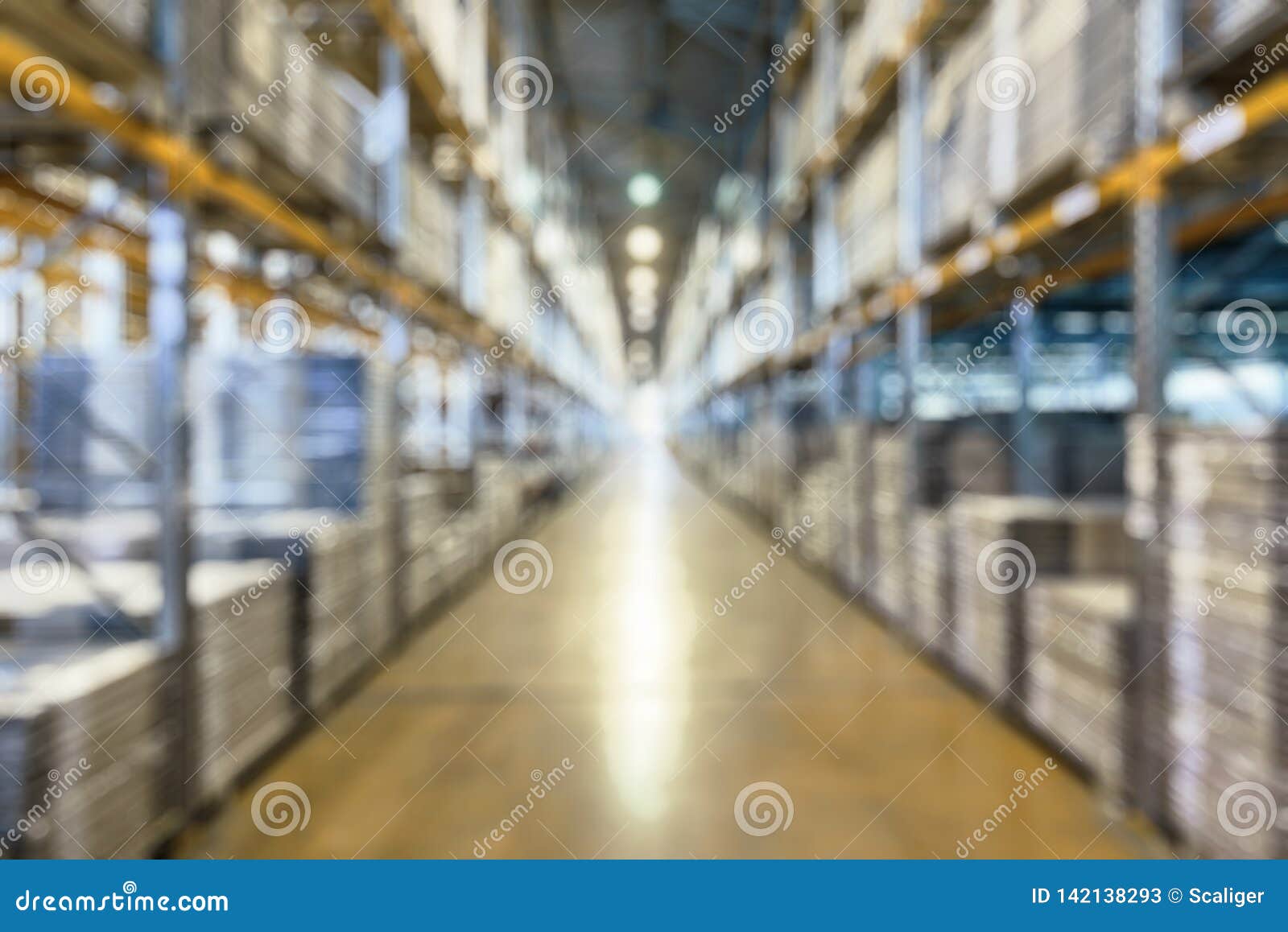 Warehouse As Creative Abstract Blur Background Stock Image - Image of ...