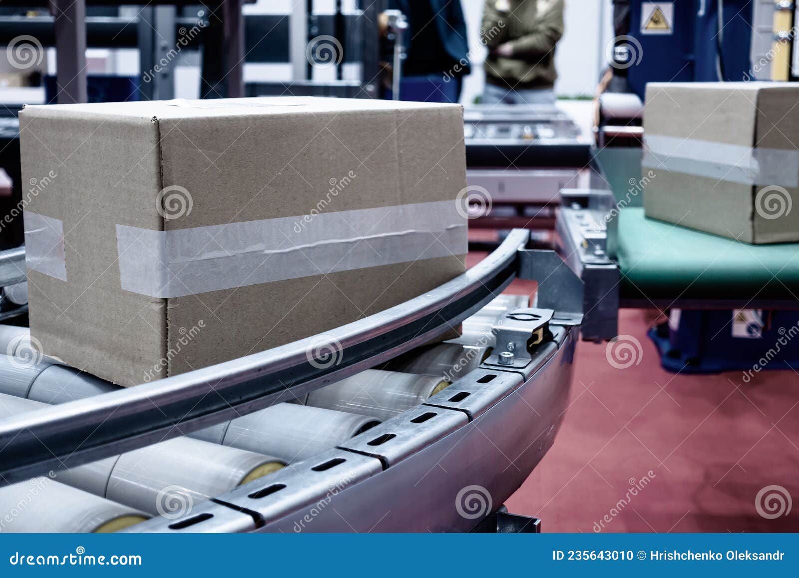 Warehouse Automation. Automated Conveyor Lines with Robotic Manipulator ...