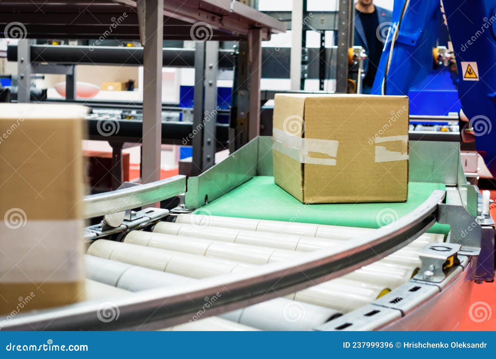 Warehouse Automation. Automated Conveyor Lines with Robotic Manipulator ...