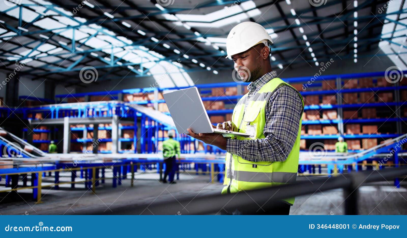 OSHA Inspection Worker At Construction Site Royalty-Free Stock ...