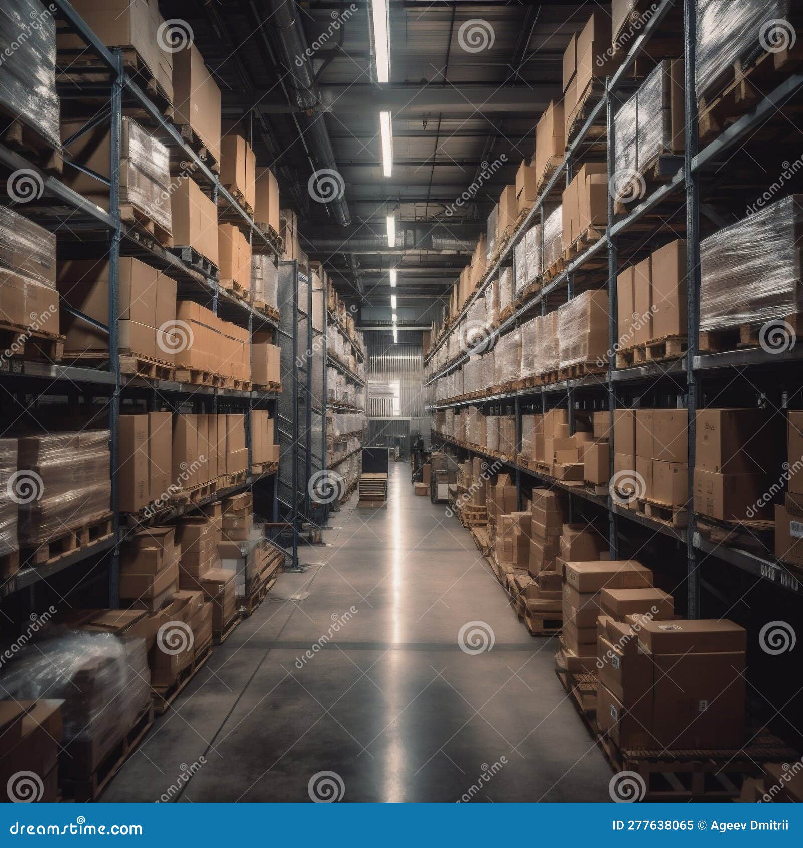Warehouse Box Distribution Storage Logistic Cargo Transportation ...