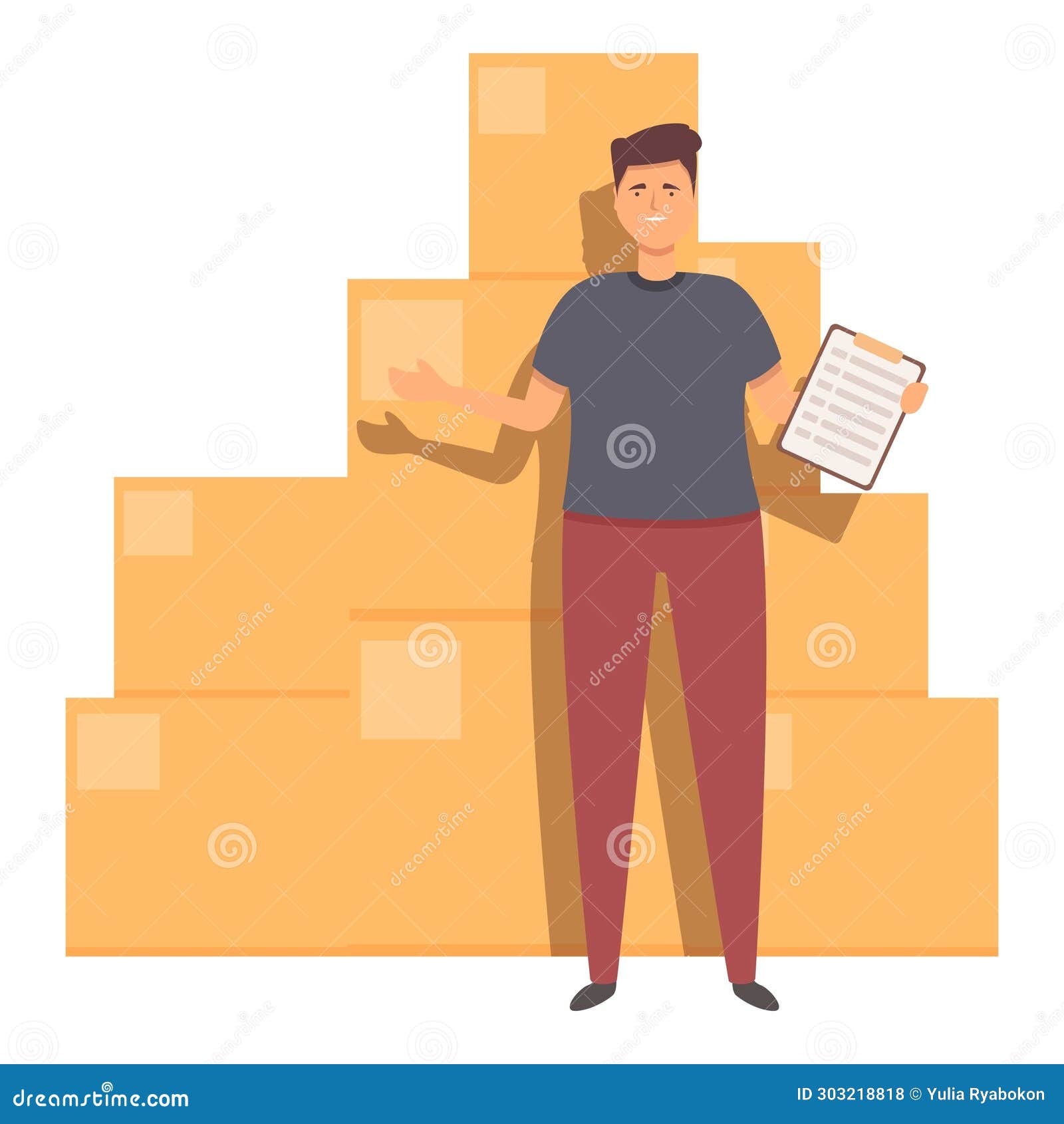 Warehouse Box Stack Icon Cartoon Vector. Computer Box Stock Vector ...