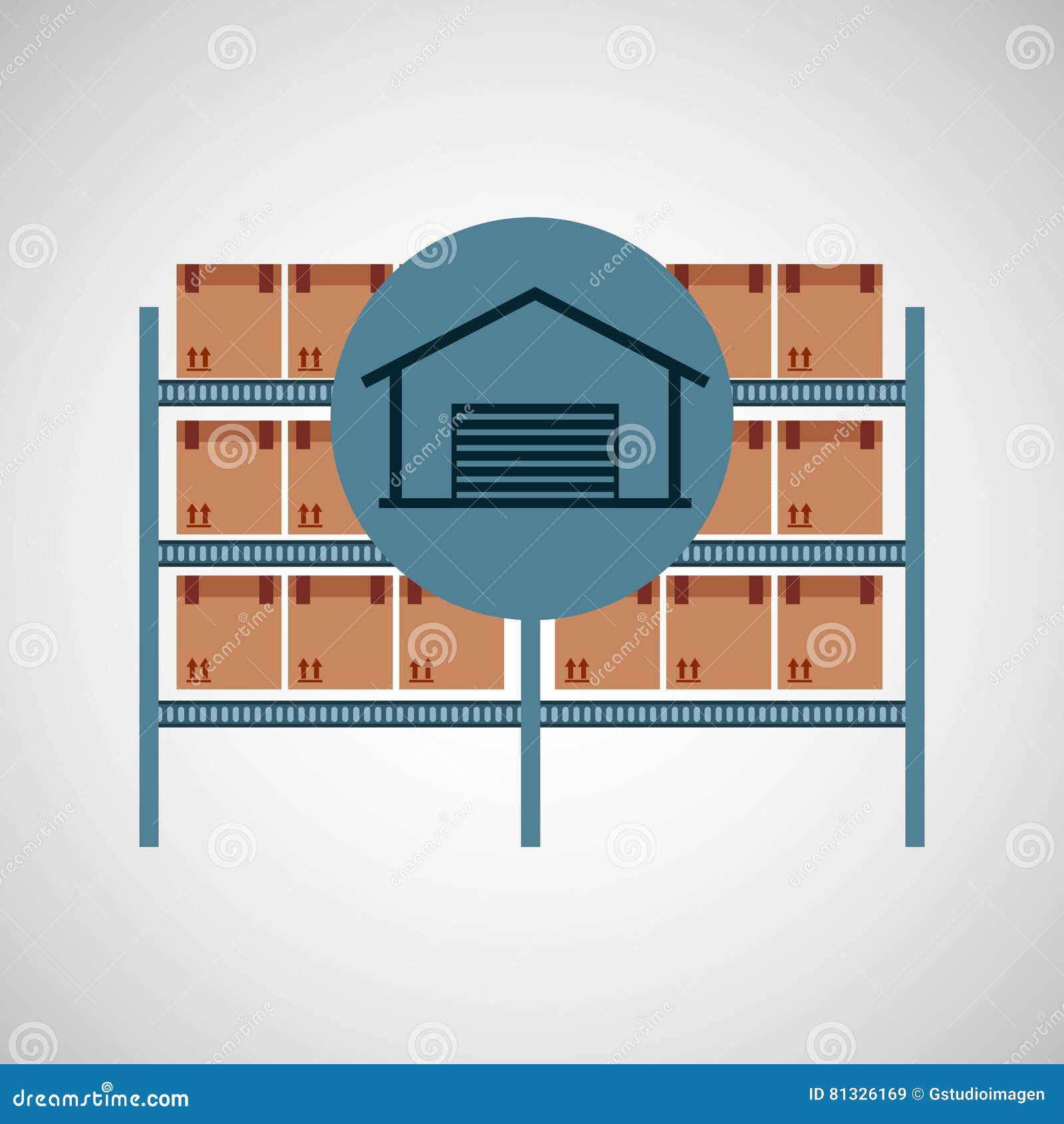 Warehouse Boxes Concept Icon Stock Vector - Illustration of concept ...