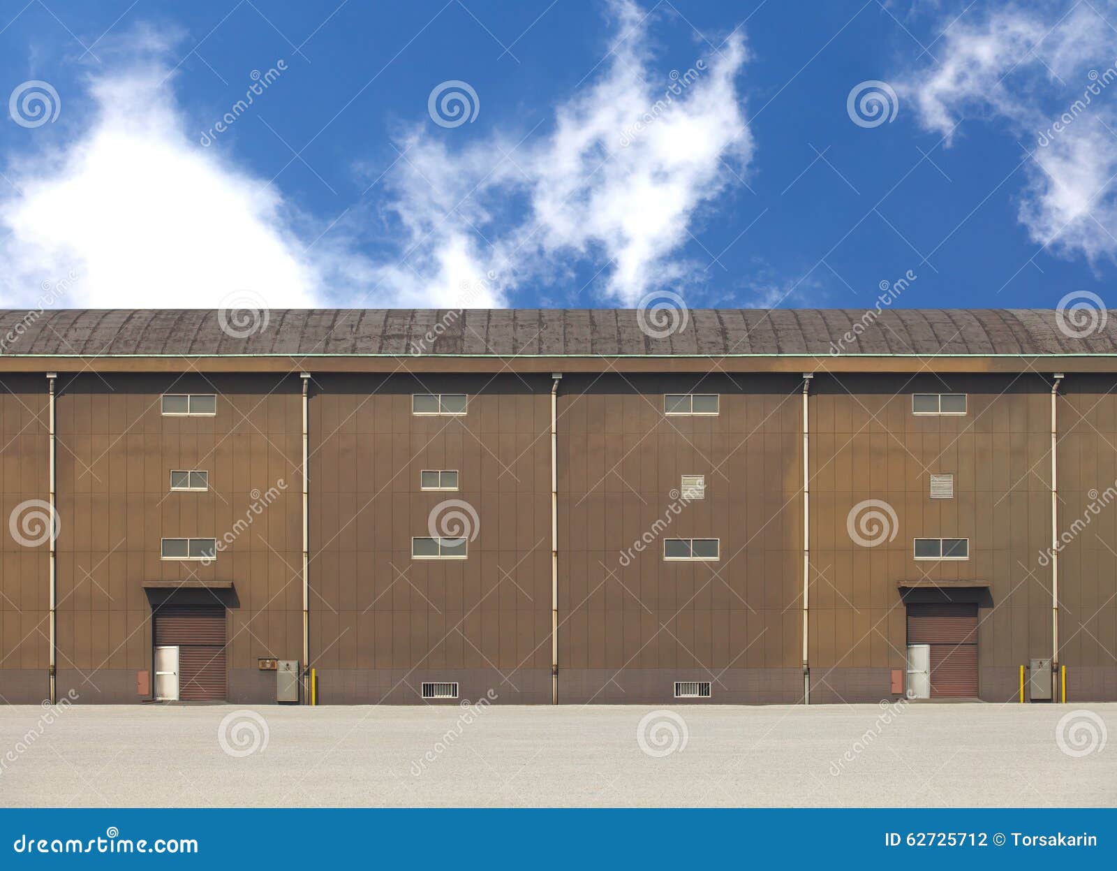 Warehouse Building in Factory Zone Stock Photo - Image of industrial ...