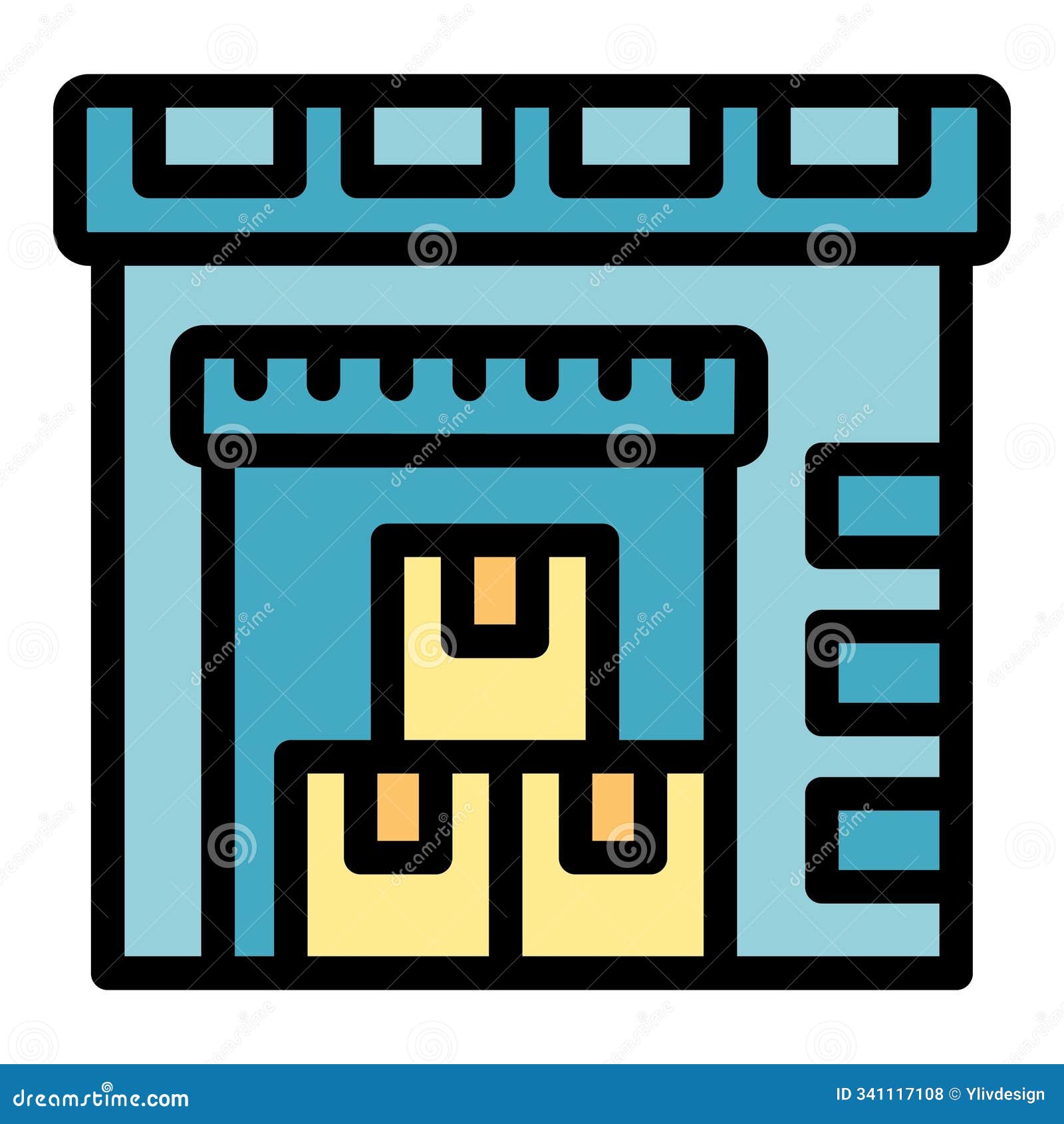 Warehouse Building Full of Cardboard Boxes Receiving Goods for Storage ...