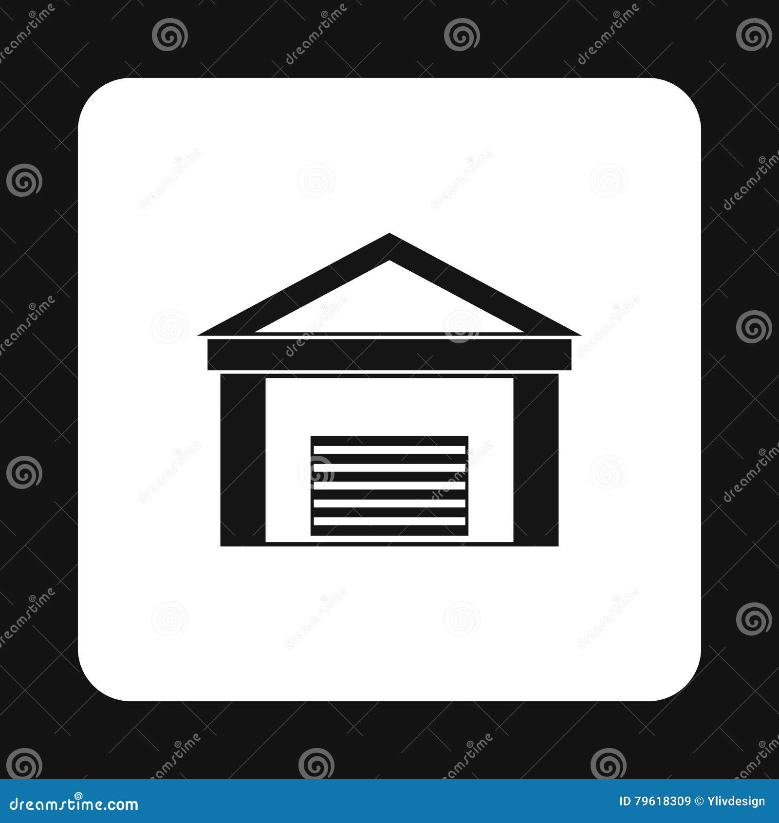 Warehouse Building Icon, Simple Style Stock Vector - Illustration of ...