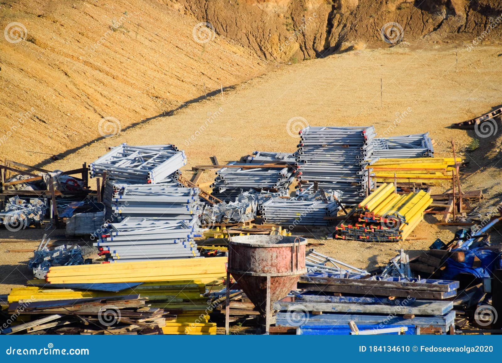 Warehouse of Building Materials. Building Base, Metal, Wood and Blocks ...