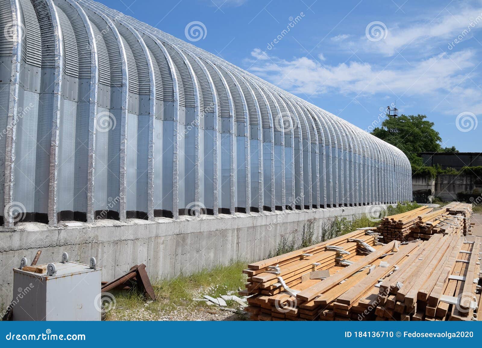 Warehouse of Building Materials. Building Base, Metal, Wood and Blocks ...