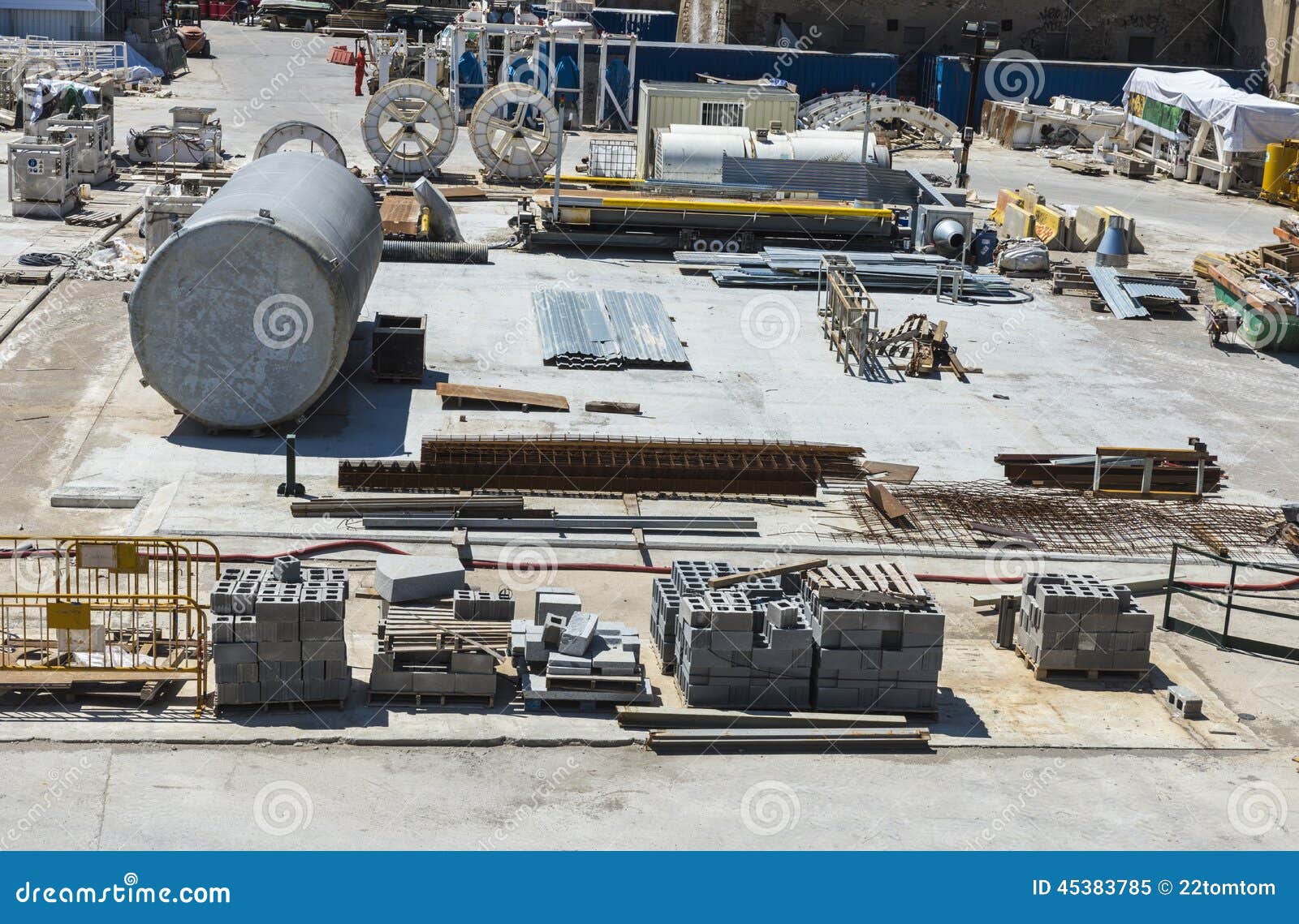 Warehouse of Building Materials Stock Image - Image of cement, tools ...