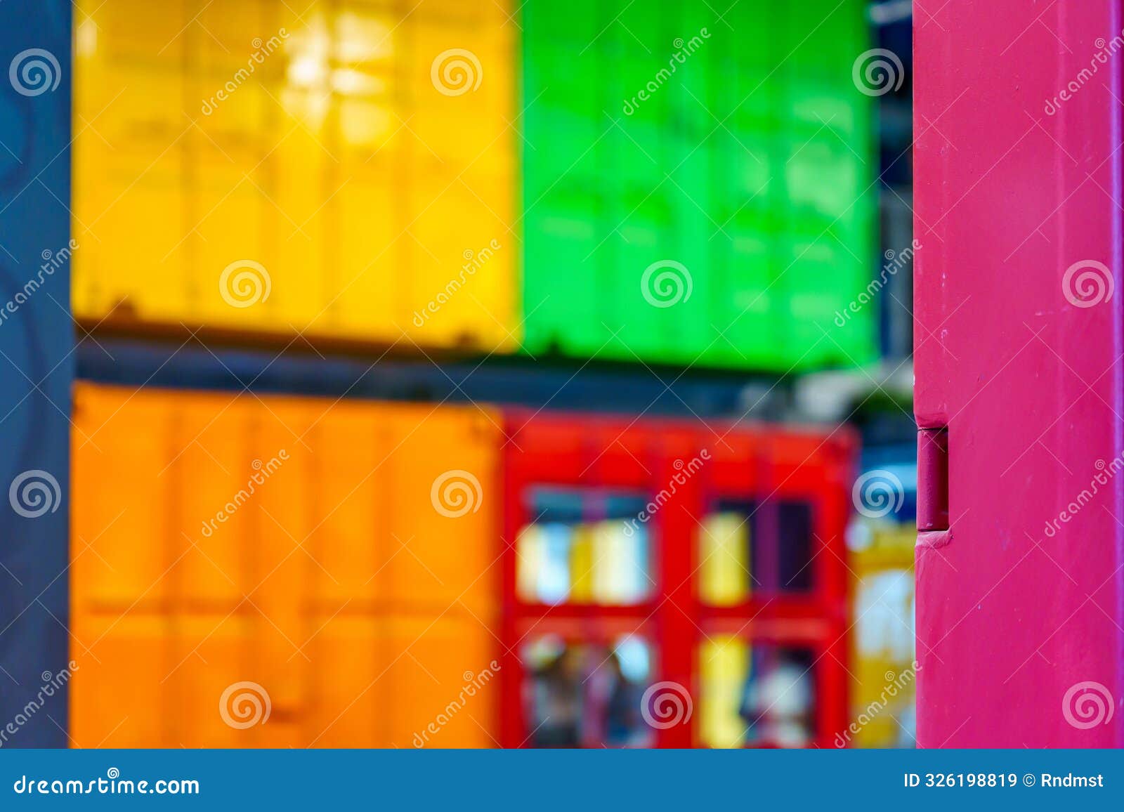 Warehouse Building with Various Colorful Shipping Containers Stock ...