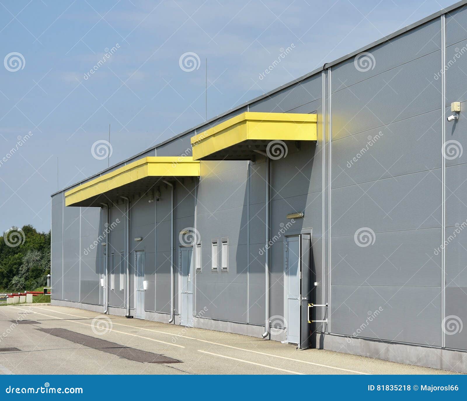 Warehouse building wall stock photo. Image of building - 81835218