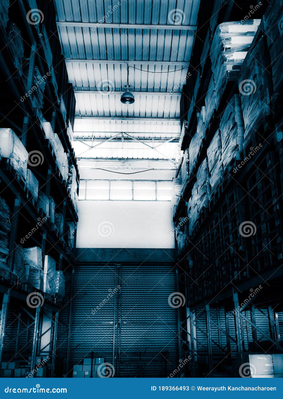 Warehouse Cargo Building Store, Warehouse Interior with Shelves ...