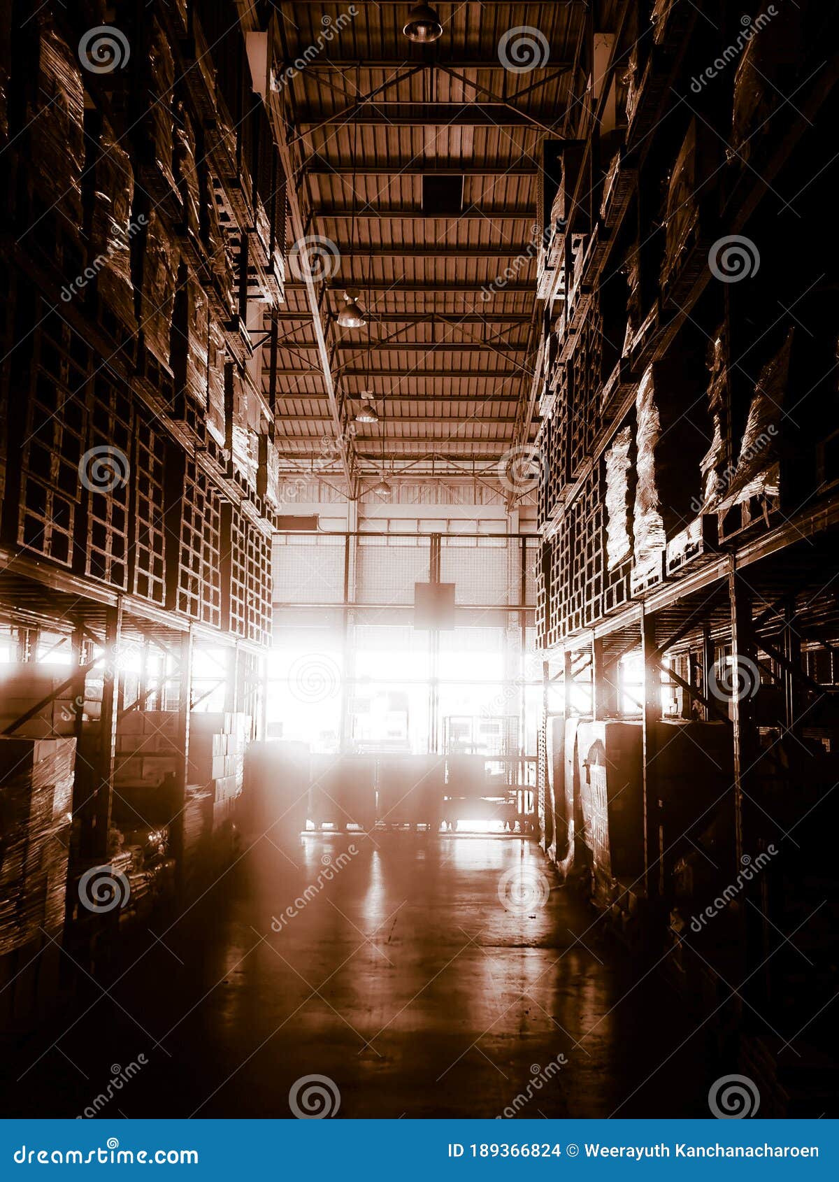 Warehouse Cargo Building Store, Warehouse Interior with Shelves ...